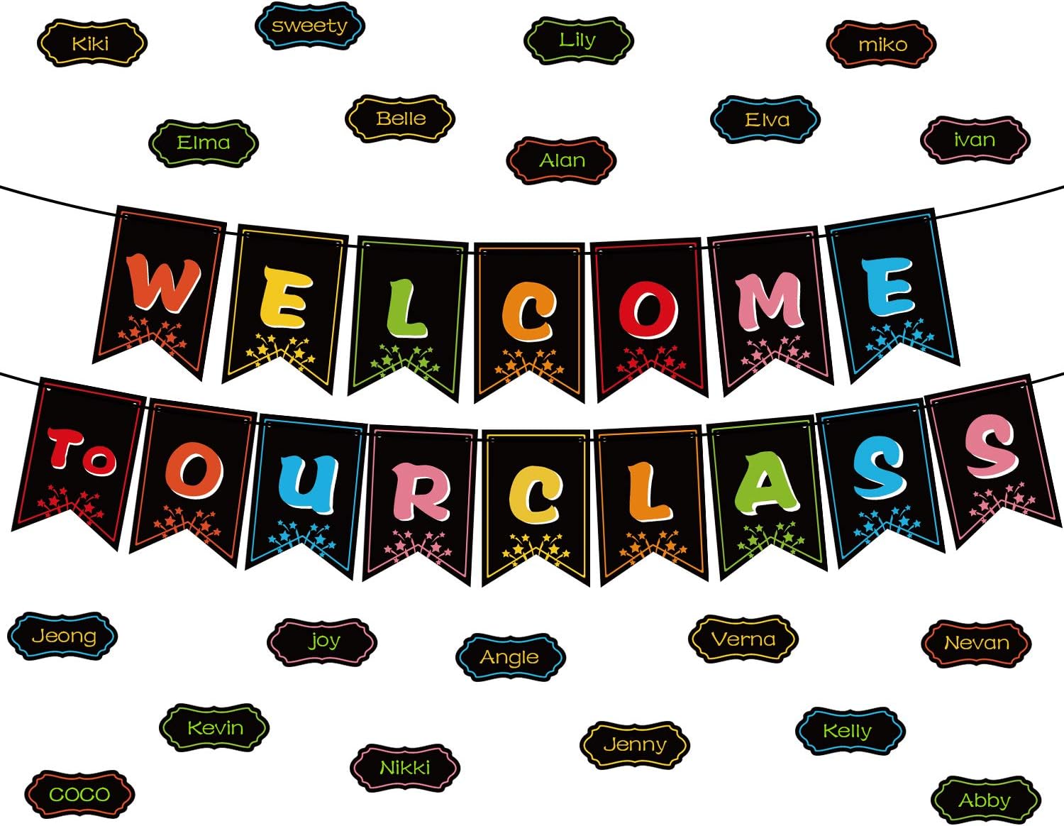 Amazon.com: AIEX Welcome Back to School Banner Welcome Bulletin Board ...