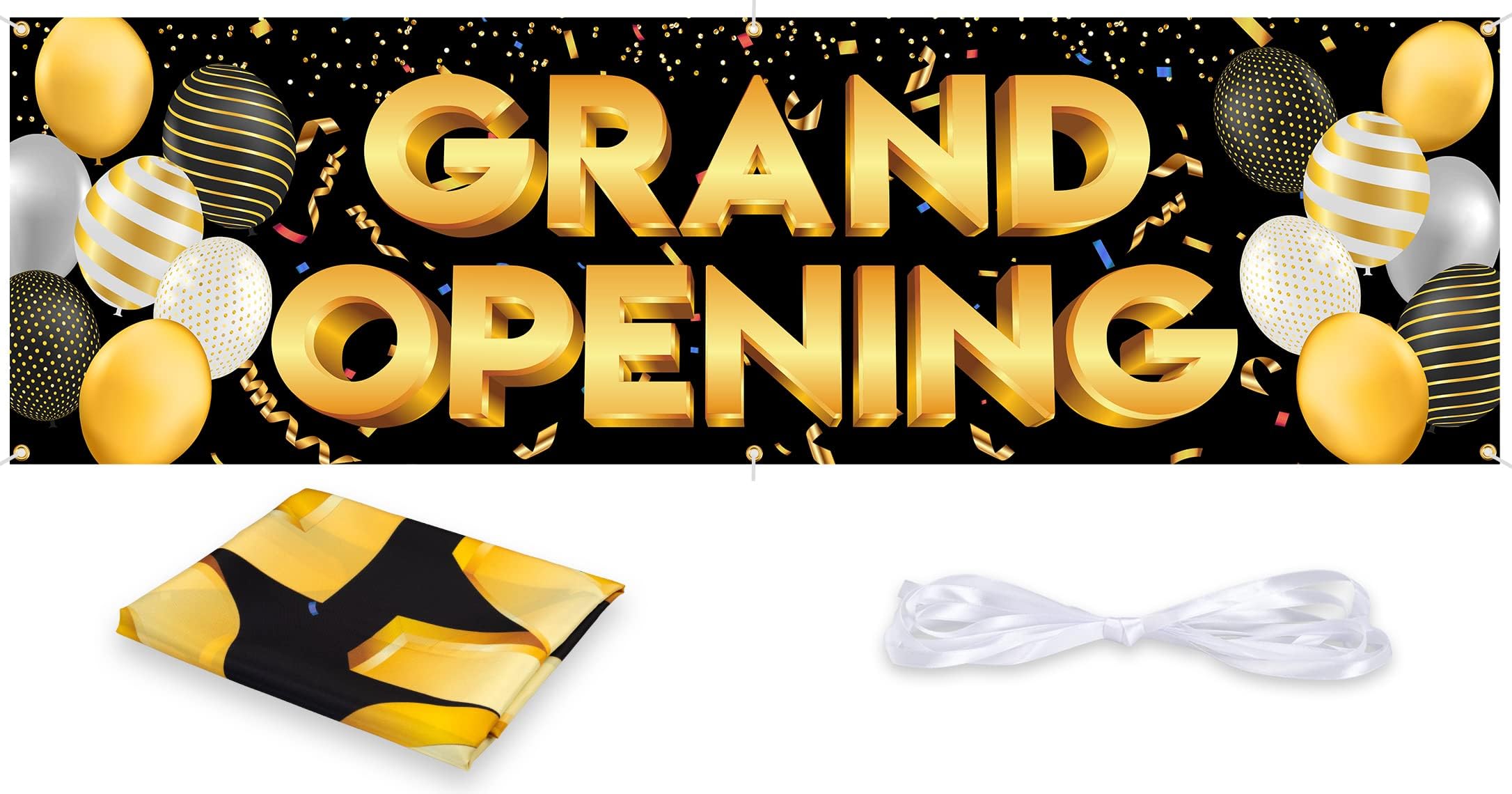 Amazon.com : Grand Opening Banner, Large Grand Opening Decorations 3x10 ...