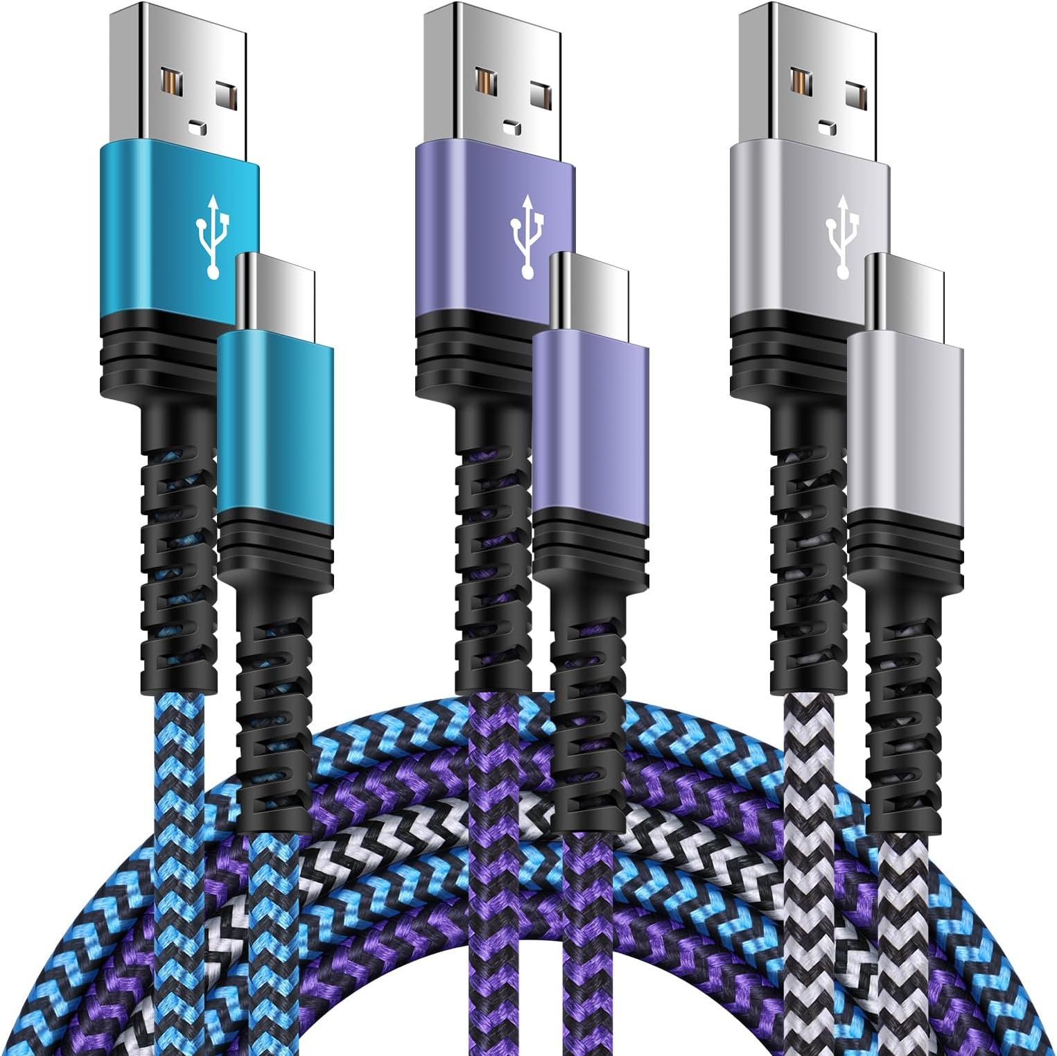 Amazon.com: 3Pack 10FT Samsung Fast Charging Cable USB Type C Long ...