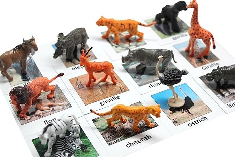 Amazon.com: Curious Minds Busy Bags Montessori Safari Animal Match ...