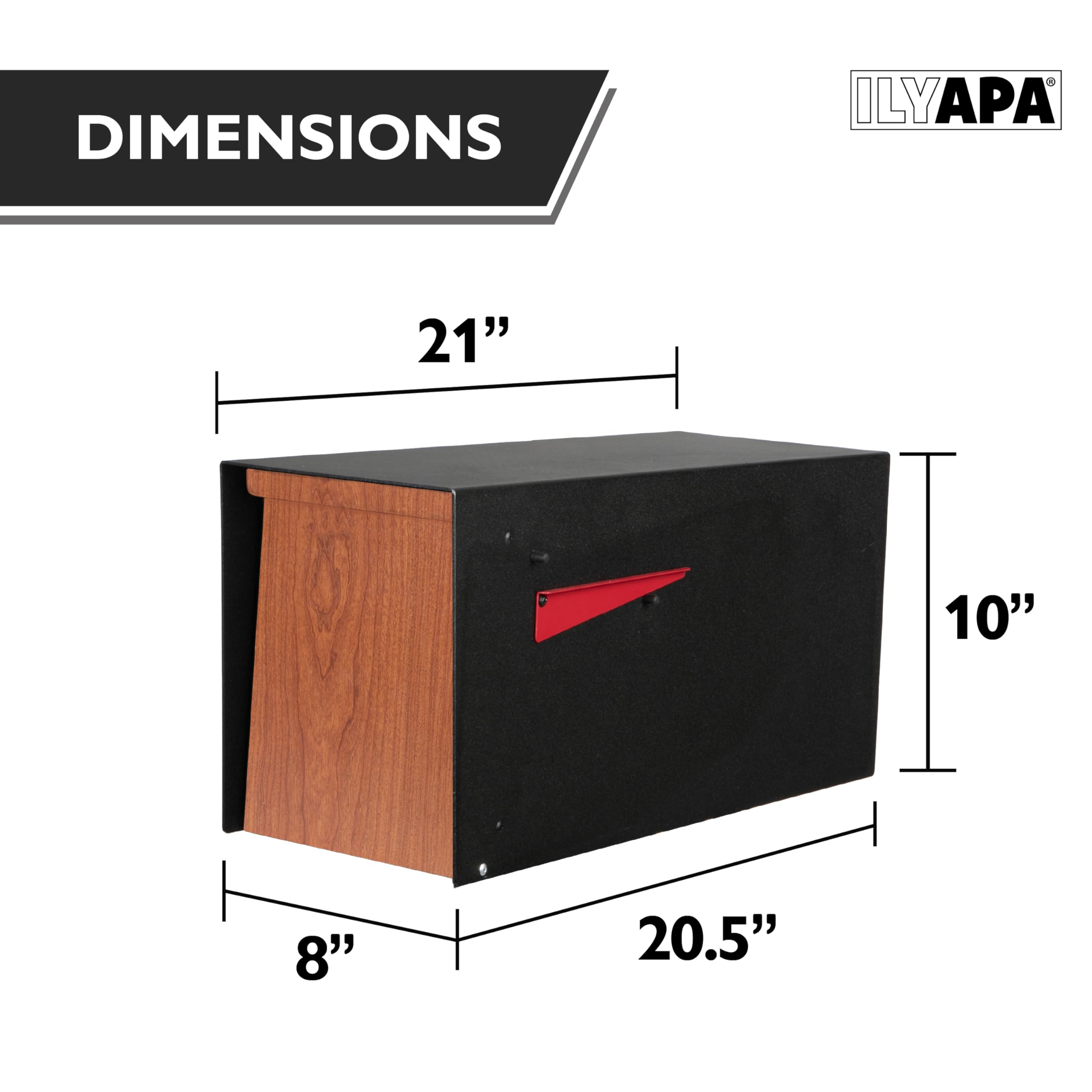Ilyapa Modern Mailbox With Modern Design Post Mount - Metal Mailboxes ...