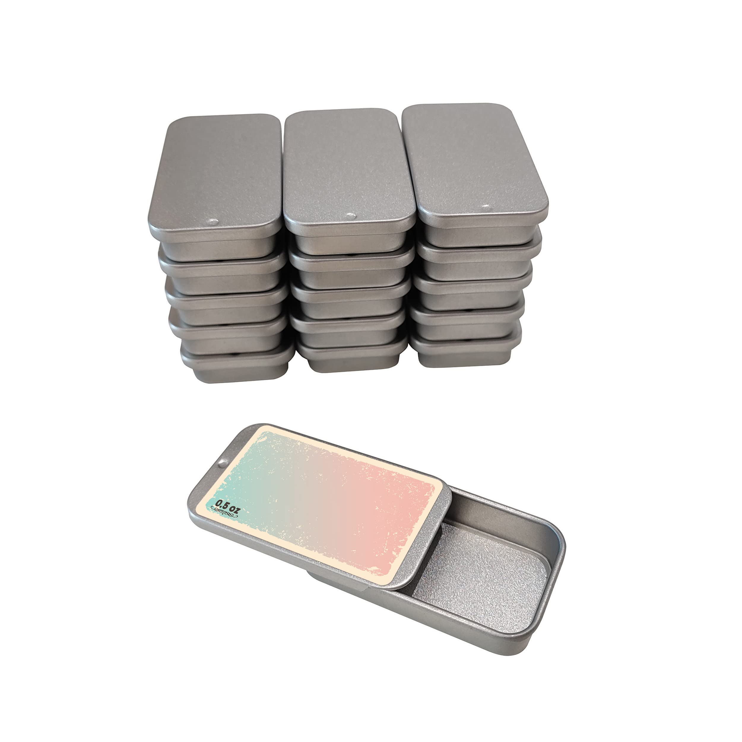 Buy Cubic Ape Slide Top Tin Containers for Lip Balm, Solid Perfume (0.5 ...