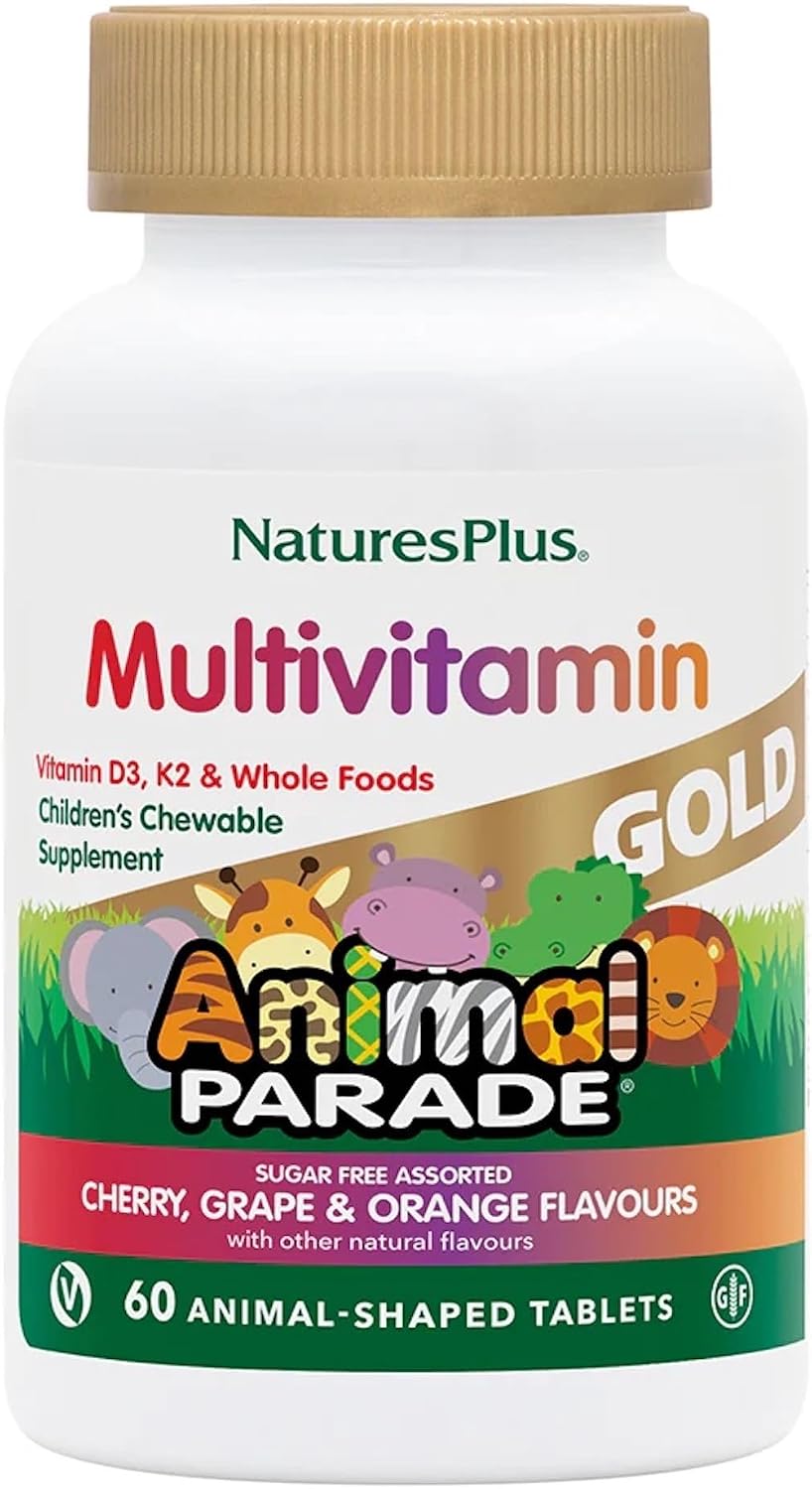 NaturesPlus Animal Parade Gold Children’s Multivitamin - Fun Animal ...