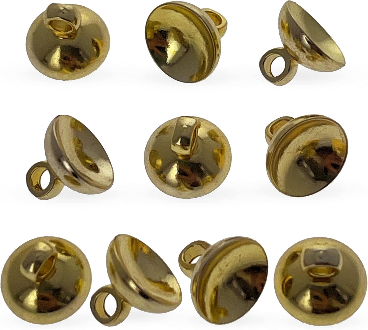 Amazon.com: 10 Globe Gold Tone Metal Ornament Caps - Ball or Egg Top ...
