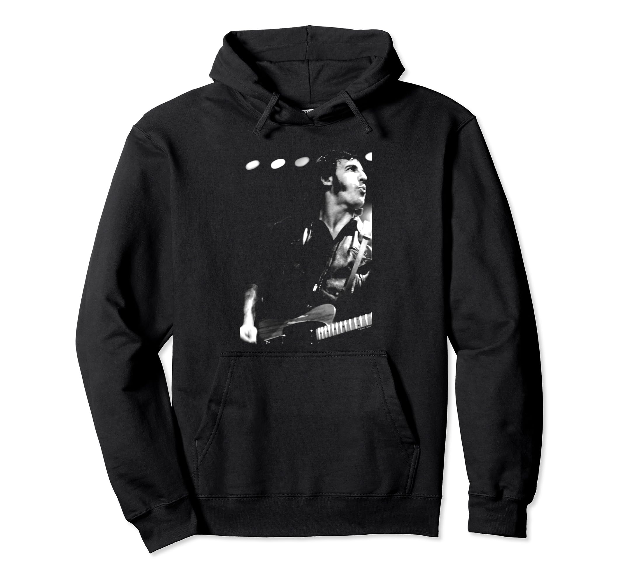 Amazon.com: Bruce Springsteen B&W Live Shot By Simon Fowler Pullover ...