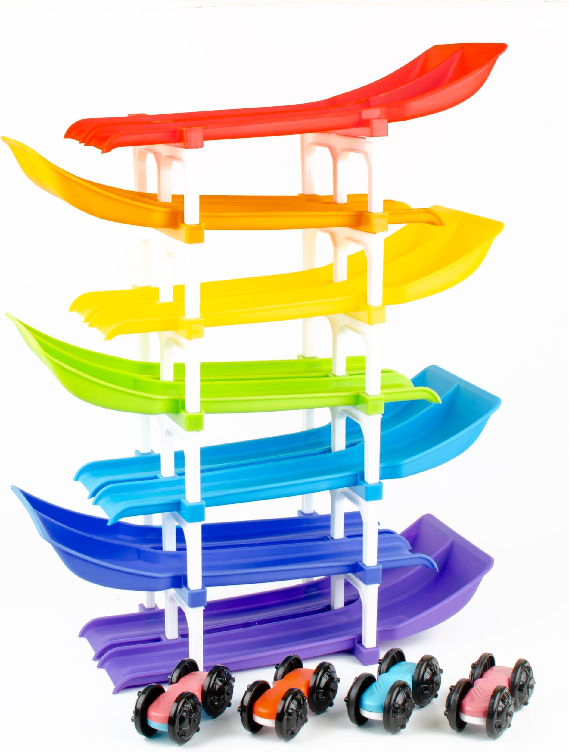 Buy Toy Imagine 4-Level Car Ramp Racer Toy with 4 Mini Cars – Rolling ...