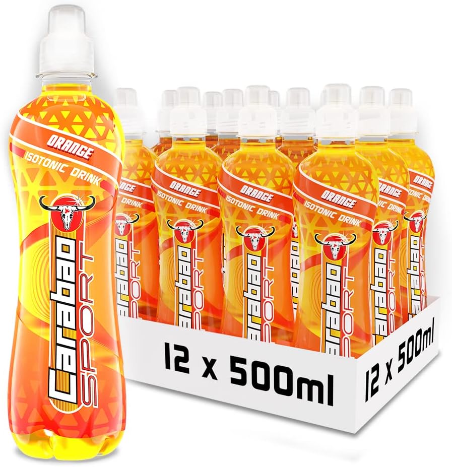 Carabao Sport Energy Drink Orange, 12 x 500ml Bottles Case, Isotonic ...