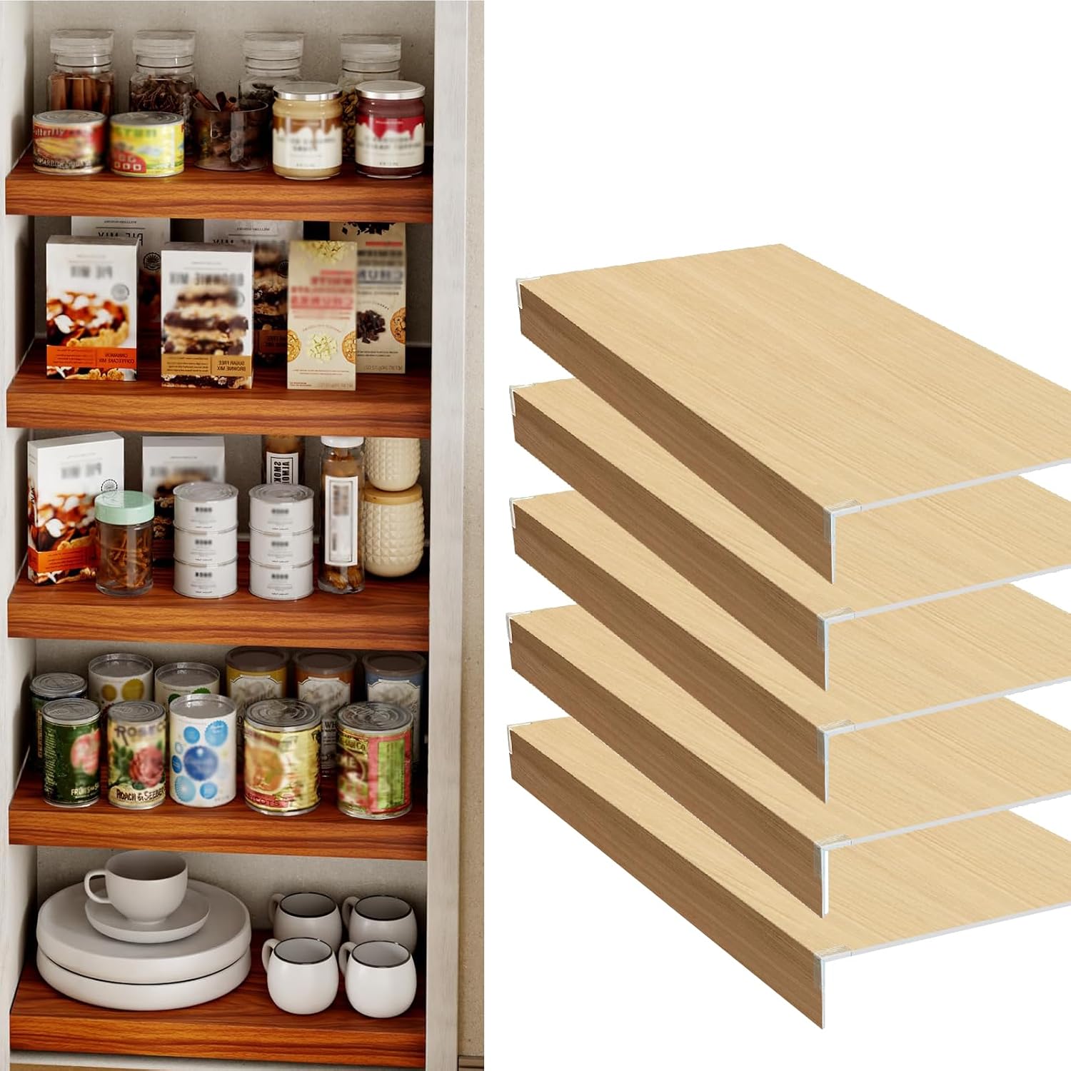 Amazon.com - 5PCS Custom Size Wire Shelf Covers for Pantry, Waterproof ...