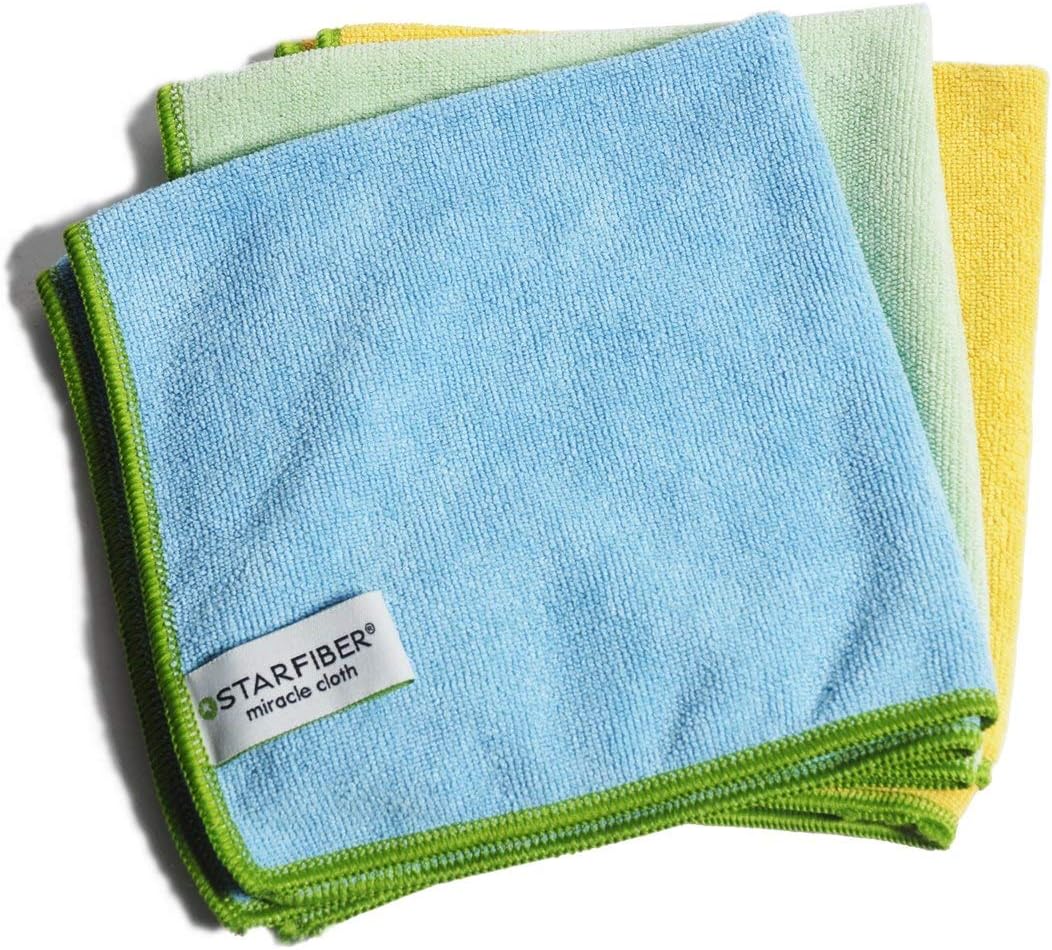 Amazon.com: Starfiber Microfiber Miracle Cleaning Cloth Kit Blue Small ...