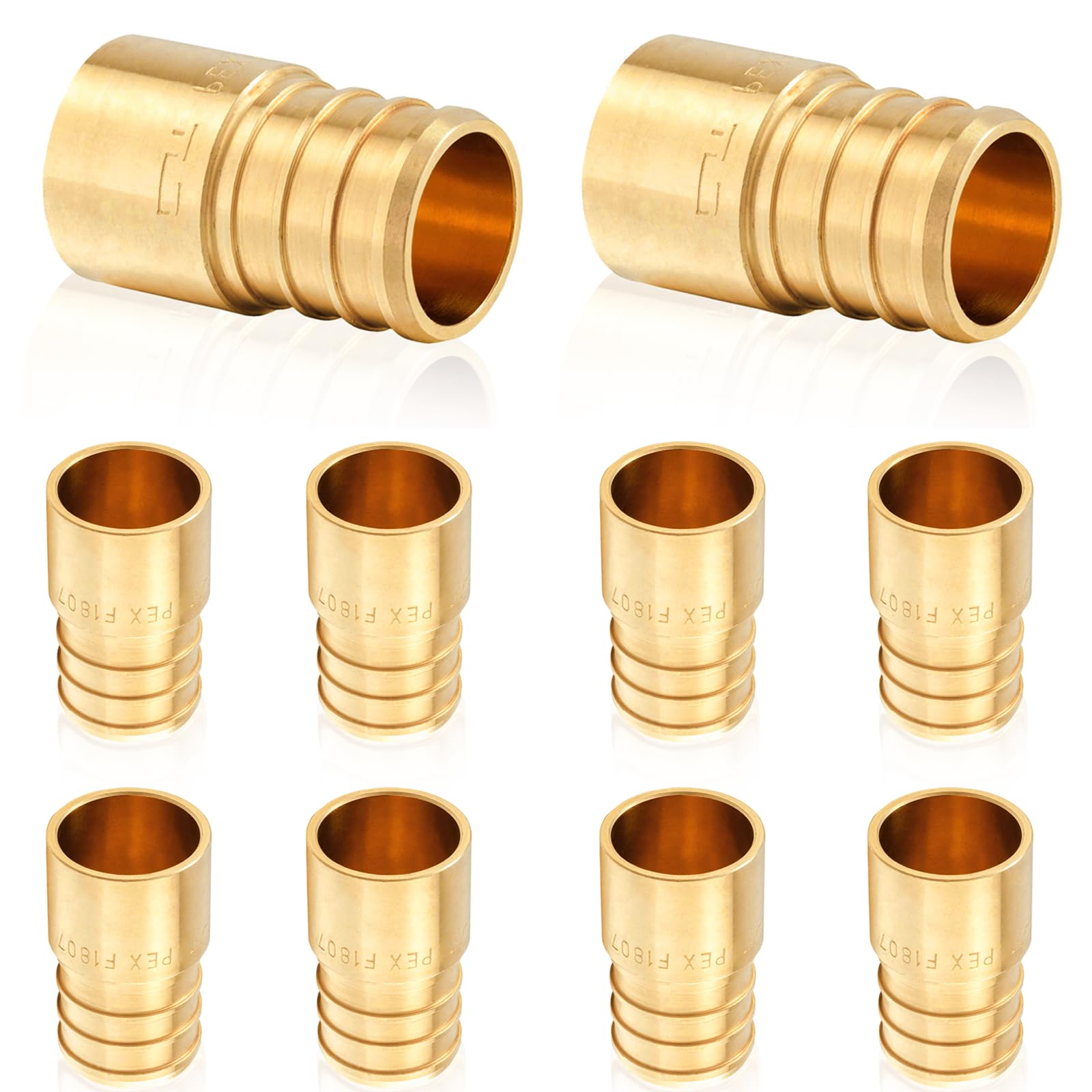 Snapklik.com : HeSun 10-Pack PEX Fittings, 3/4" PEX X 1/2" Female Sweat ...