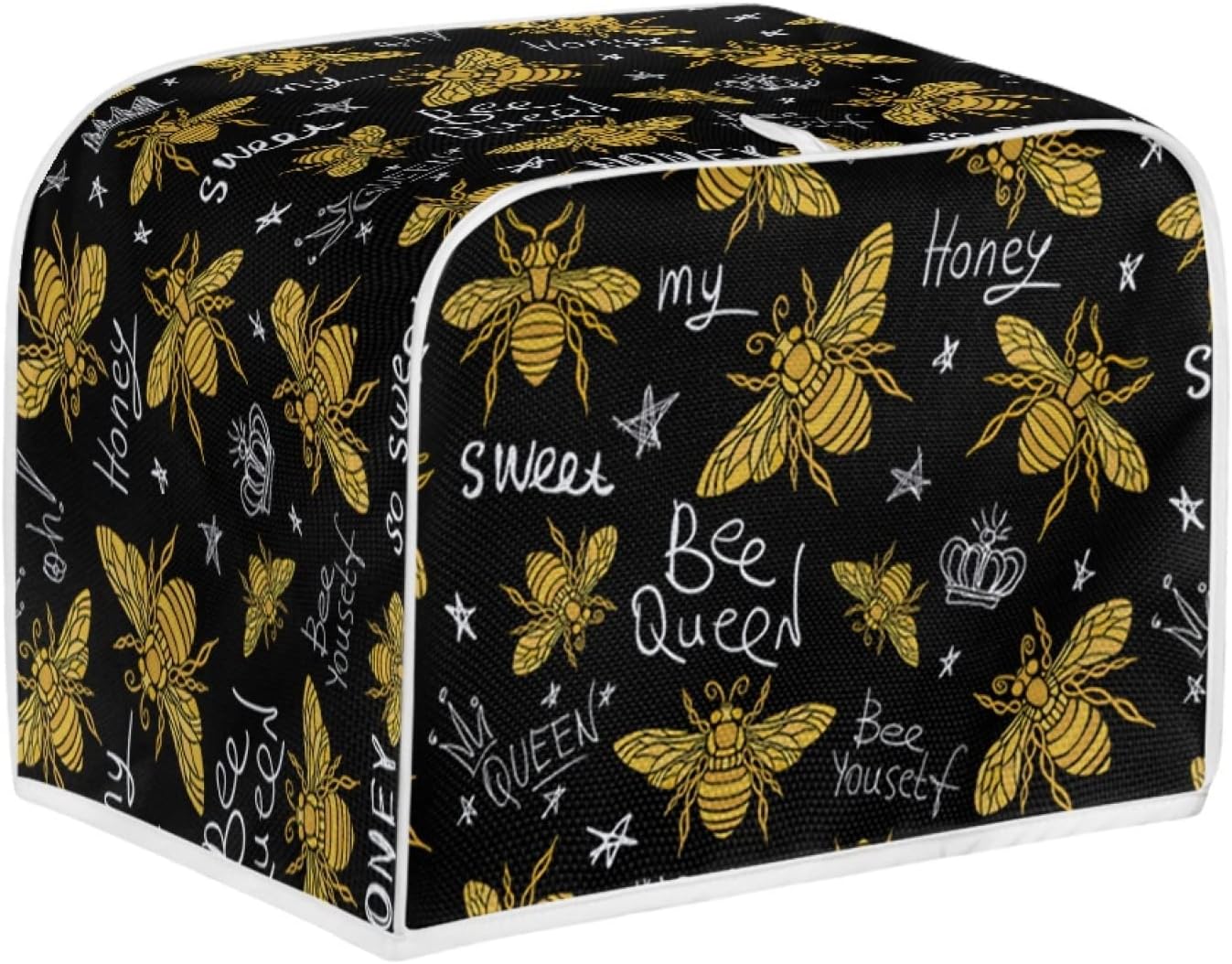 Kuiaobaty Bees Queen Print Kitchen Toaster Dust Cover for 2/4 Slice ...