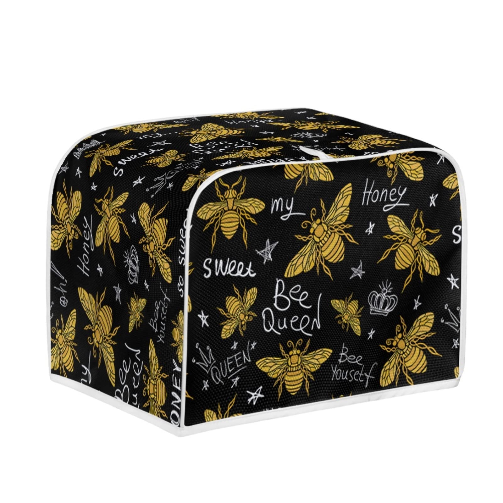 Kuiaobaty Bees Queen Print Kitchen Toaster Dust Cover for 2/4 Slice ...