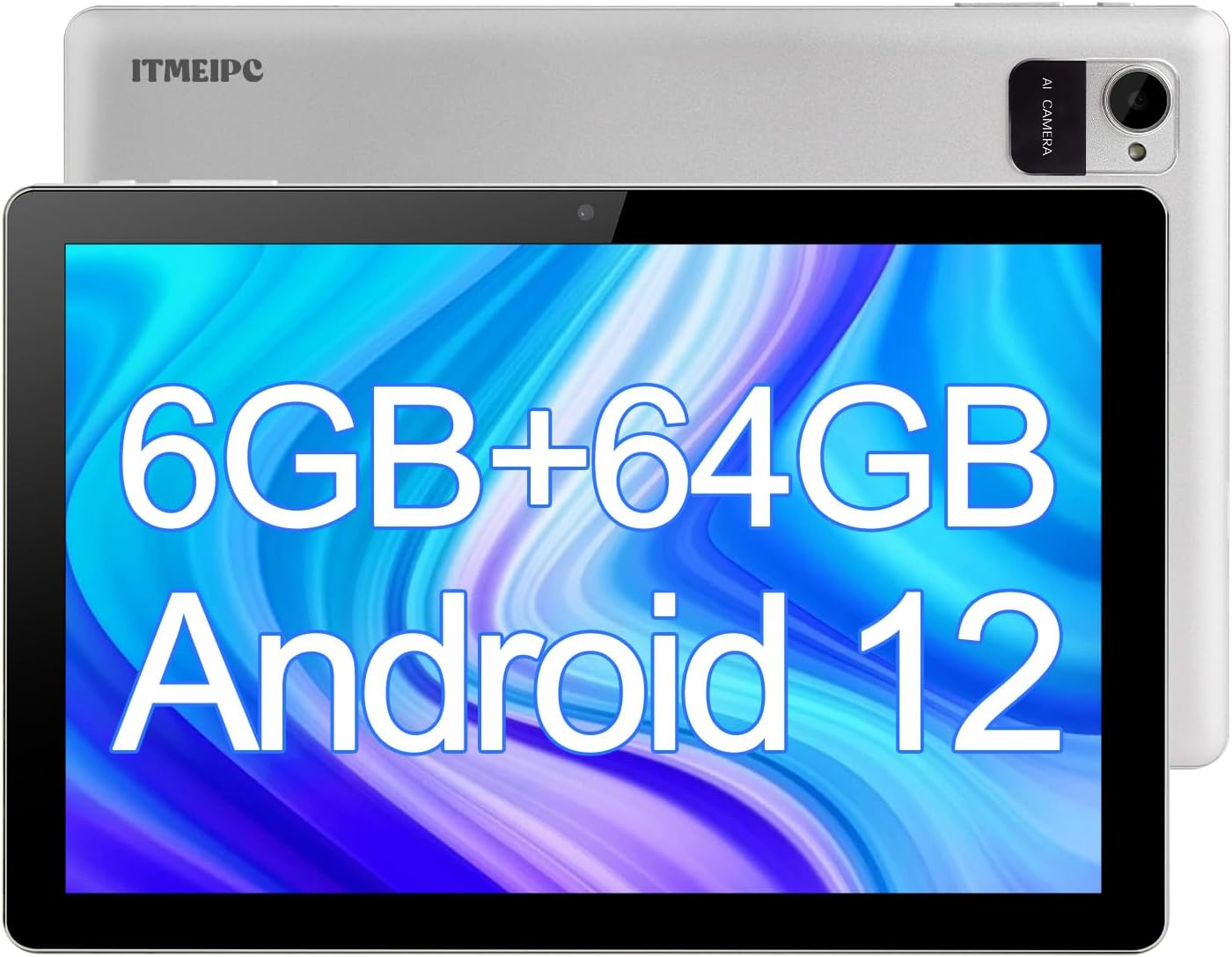 Amazon.com : ITMEIPC 10 inch Tablet Android 12 Tablets, 6GB RAM 64GB ...
