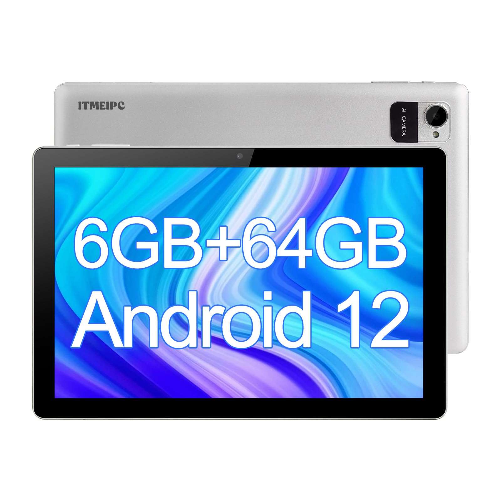 Amazon.com : ITMEIPC 10 inch Tablet Android 12 Tablets, 6GB RAM 64GB ...