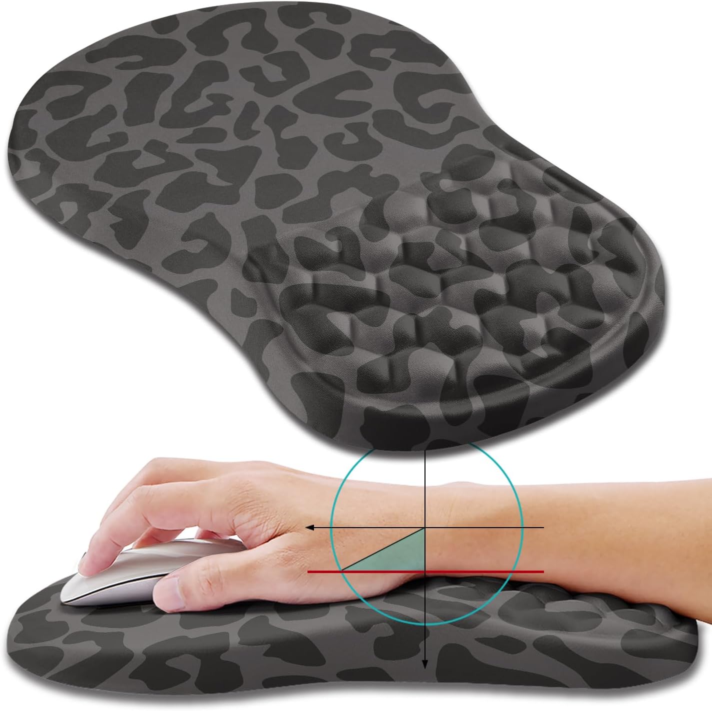 Amazon.com: Hokafenle Ergonomic Mouse Pad Wrist Support, Wrist Rest ...