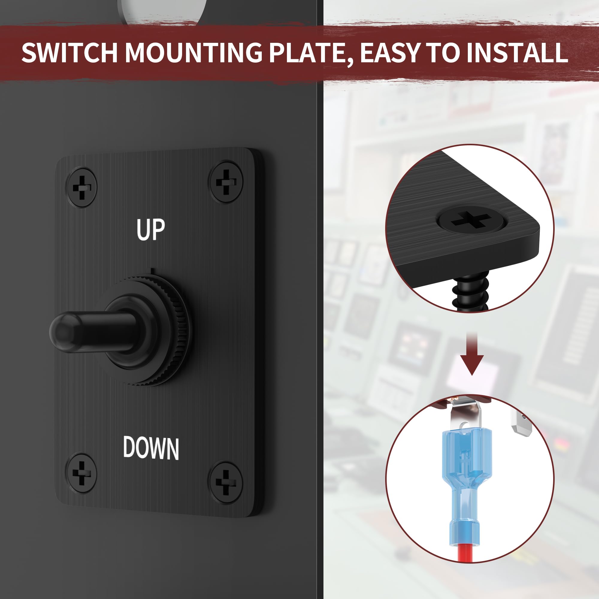 Snapklik.com : RVMARINEPAT Toggle Switch Waterproof Latching 12V 30A DC ...