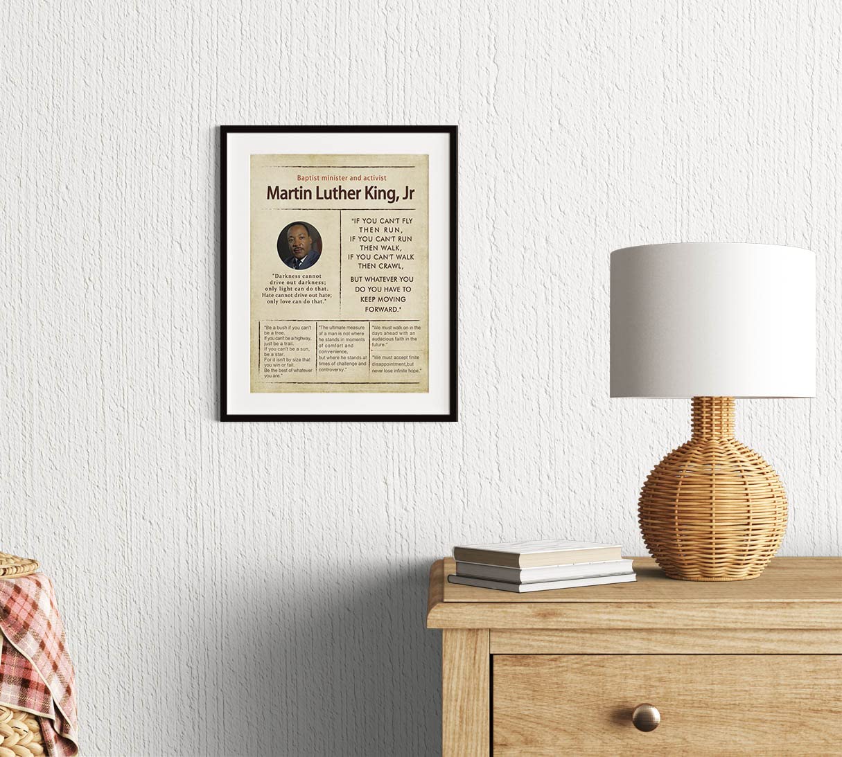 Inspirational Martin Luther King Jr Quote Dictionary Wall Art Office ...