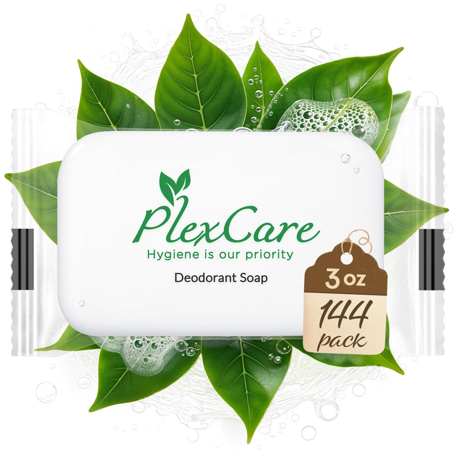 Amazon.com : PLEXCARE (144 Pack) Pleasant Scent 3 oz Bar Soap, Hotel ...