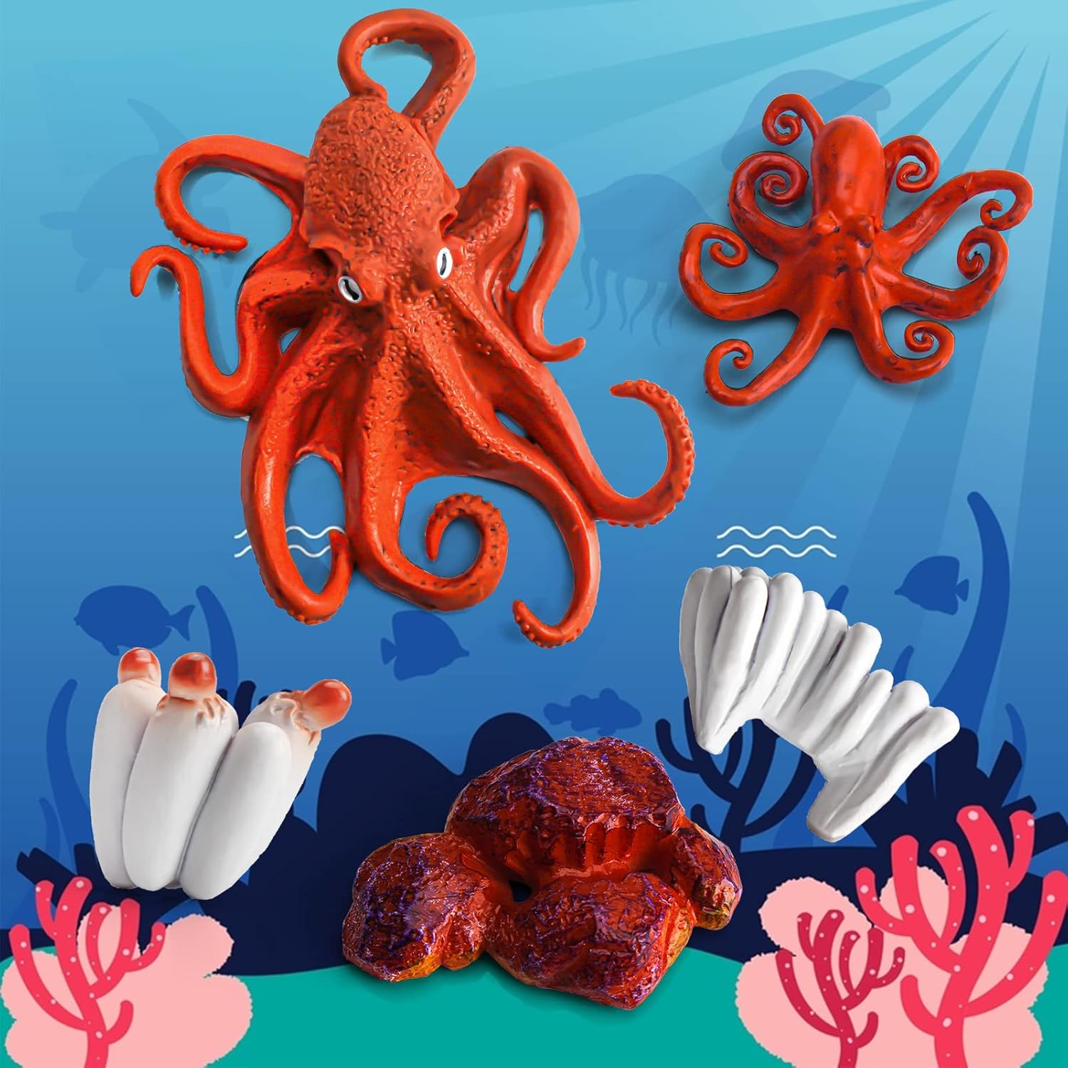 Octopus Life Cycle of Octopus Figurines Octopus Australia | Ubuy