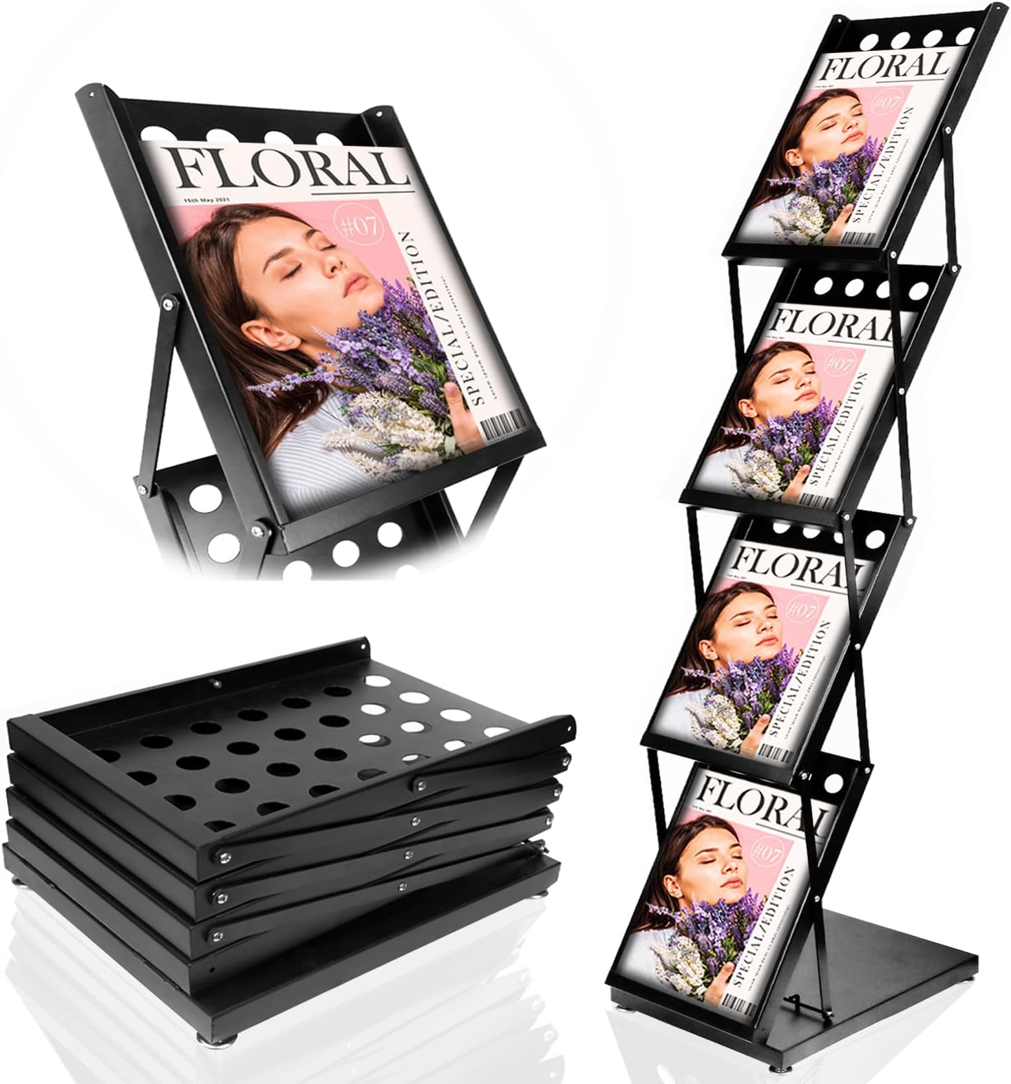 Wonderwall Curved Freestanding Brochure Leaflet Dispenser Holder - 4 x ...