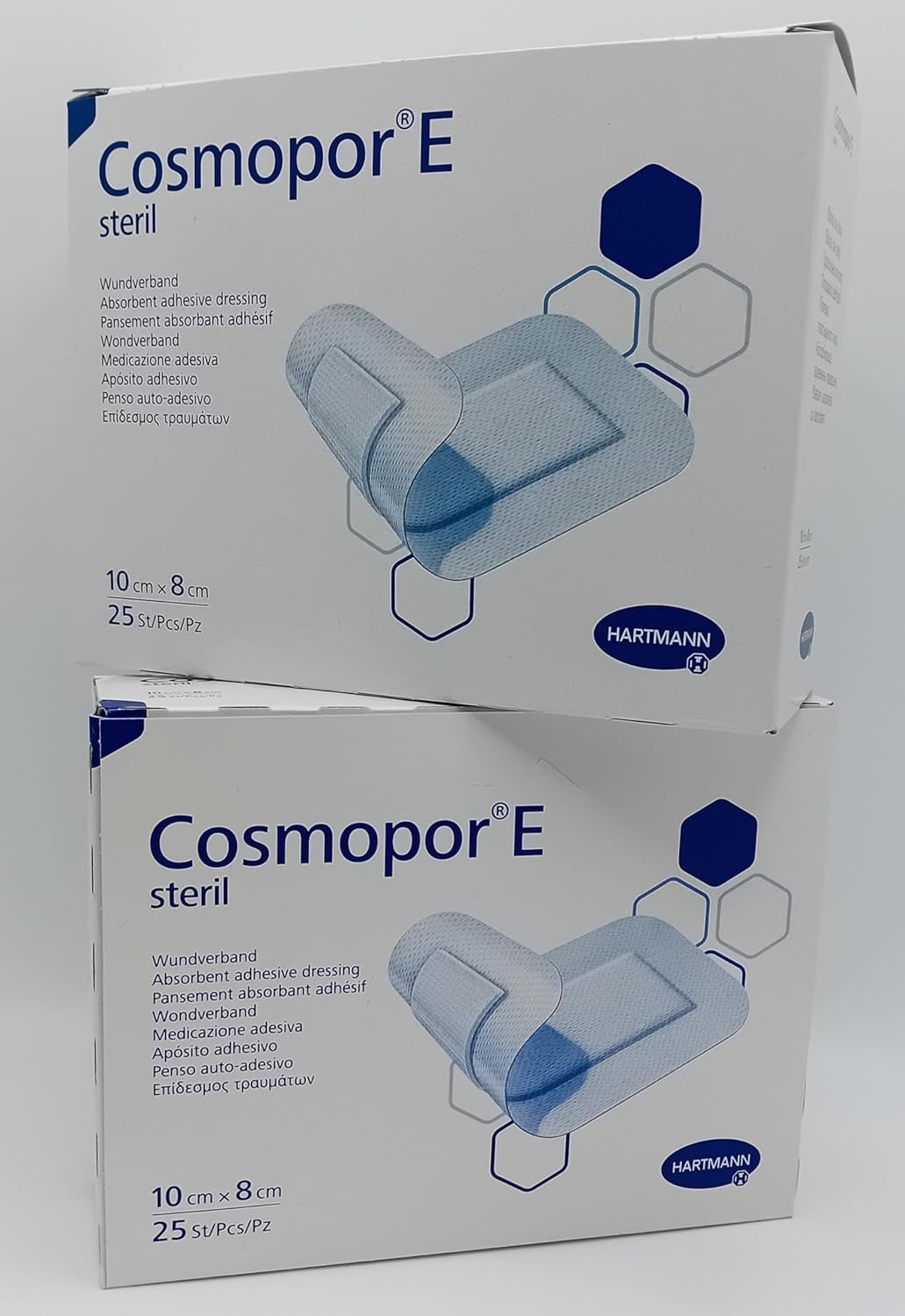 Cosmopor E Adhesive Sterile Wound Dressing 8cm x 10cm - Pack of 2 (25 ...