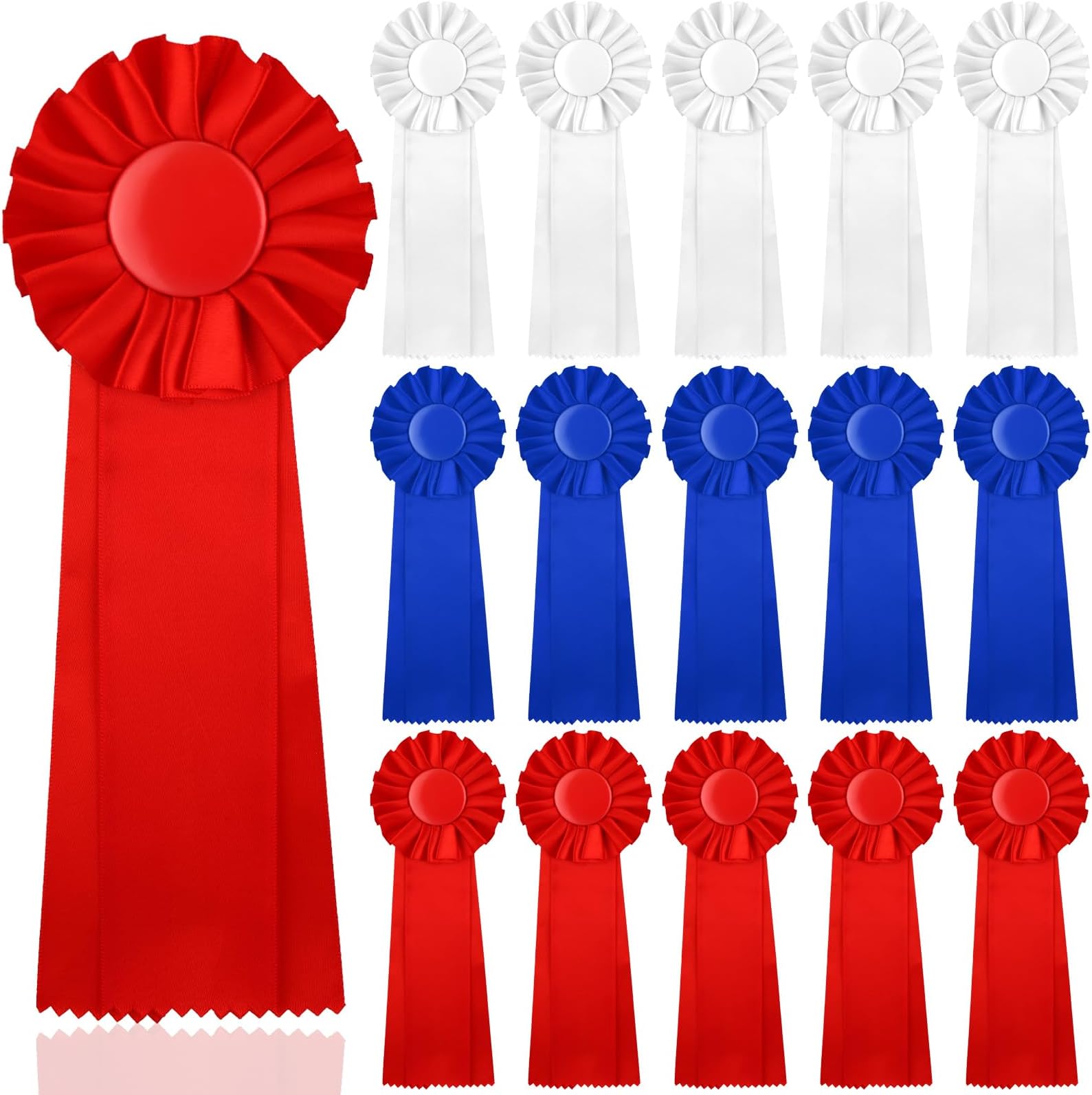 Amazon.com : 6 Pieces Blank Award Ribbon, 1st Place Rosette Ribbon ...