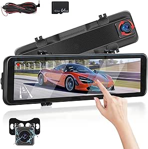 Smart Rear View Mirror - 10 Inch IPS Touch Screen Mirror Dash Cam ...
