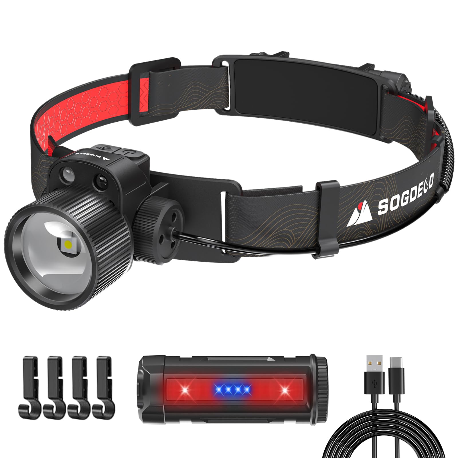 Amazon.com: LED Headlamp Rechargeable, 100000 LM Super Bright ...