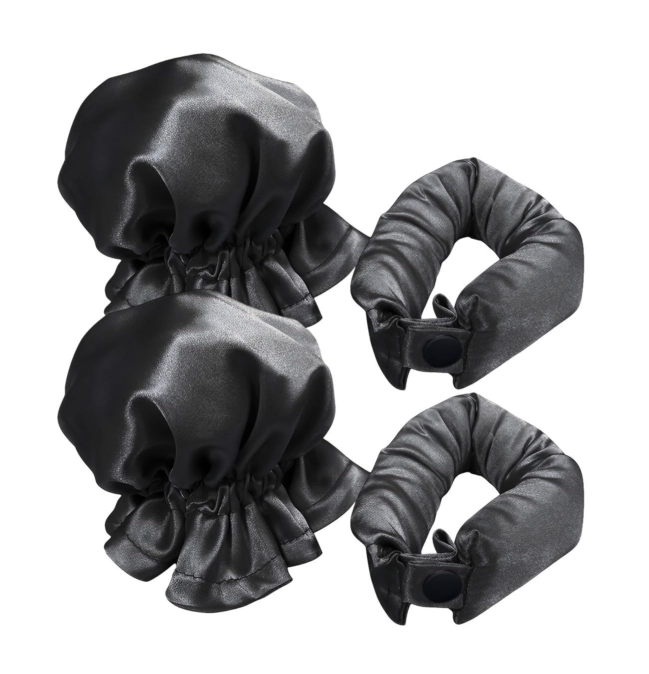 Amazon.com : Gorgewg Satin Heatless Curler 2 Sets No Heat Bun Bons ...