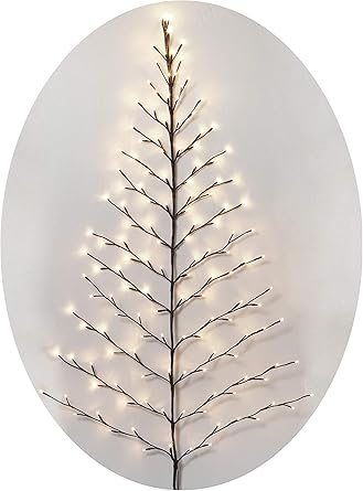 Amazon.com: Lighted Christmas Wall Tree - Indoor/Outdoor LED 5 Foot ...