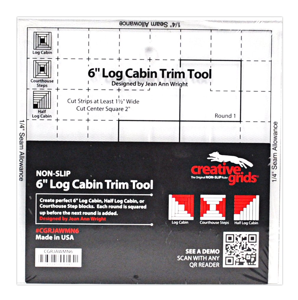Amazon.com: Creative Grids 6in Log Cabin Trim Tool Quilt Ruler ...