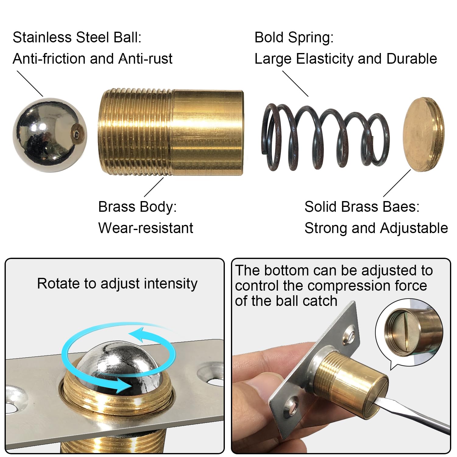 Snapklik.com : Ball Catch For Top Of Door, Closet Door Ball Catch ...