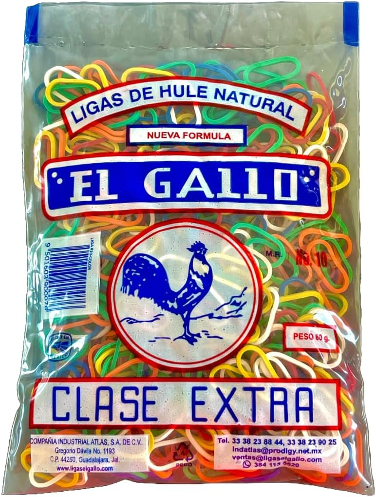 EL GALLO Ligas de Hule Natural Diferentes Tamaños - Bandas de Goma de ...