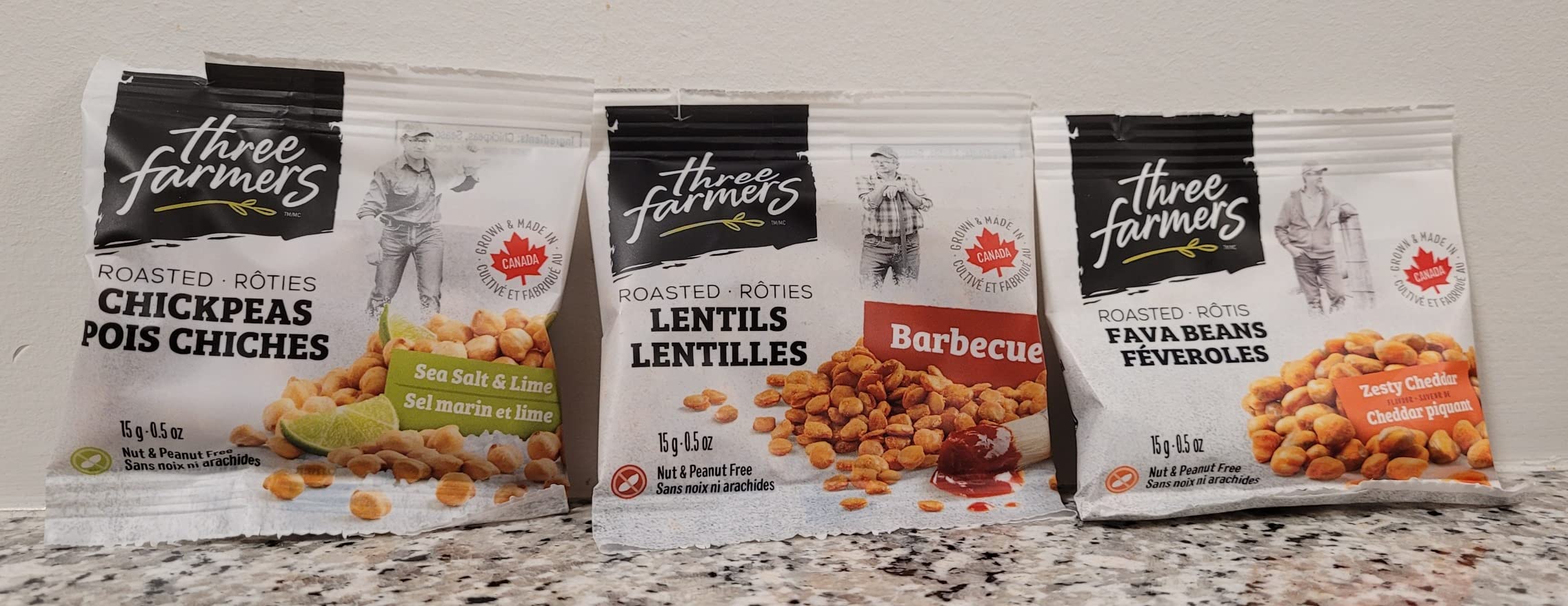 Three Farmers – Variety Snack Pack | Roasted Fava Beans (10), Chickpeas ...