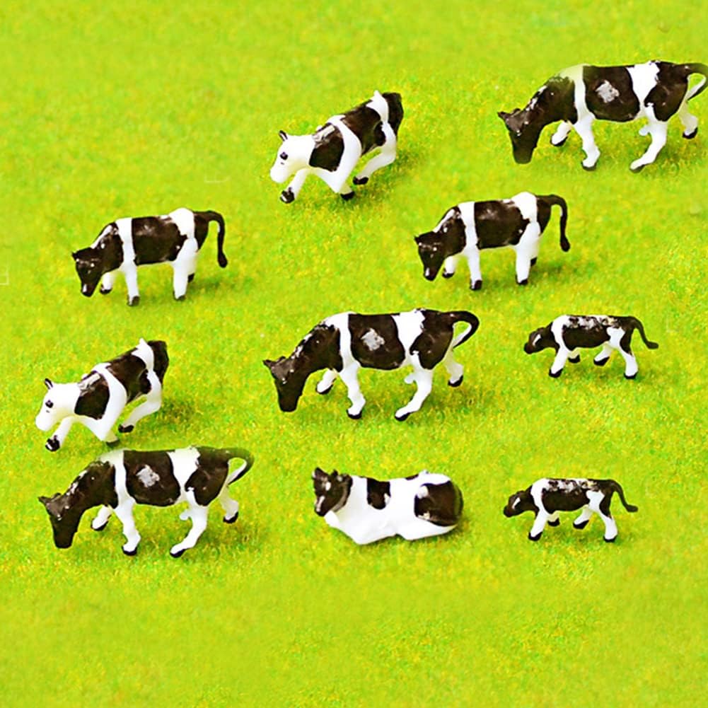 ZYWUOY 60Pcs Cows Model, N Scale Cows Model 1:150 Model Railway Painted ...