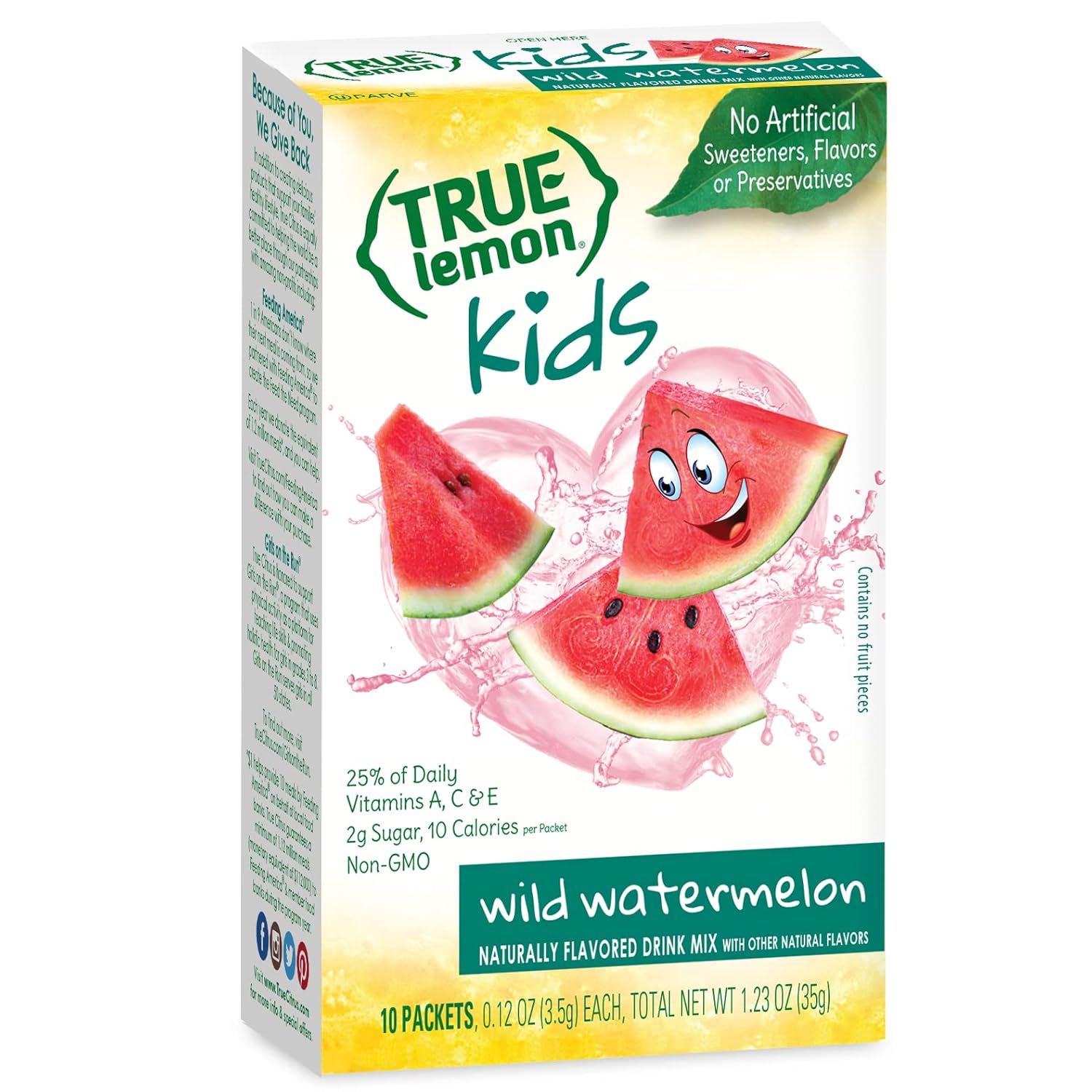 Amazon.com : TRUE LEMON KIDS Wild Watermelon (10 Packets) - Hydration ...