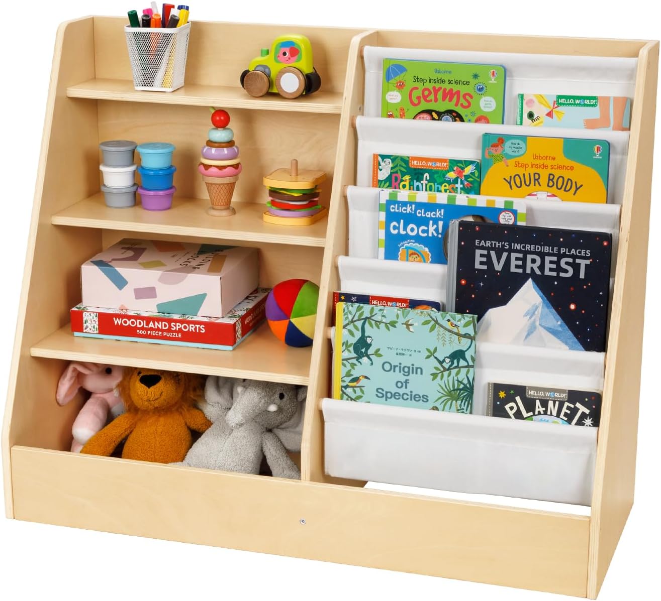 Amazon.com: OOOK Montessori Bookshelf and Toy Organizer, Kids Bookshelf ...