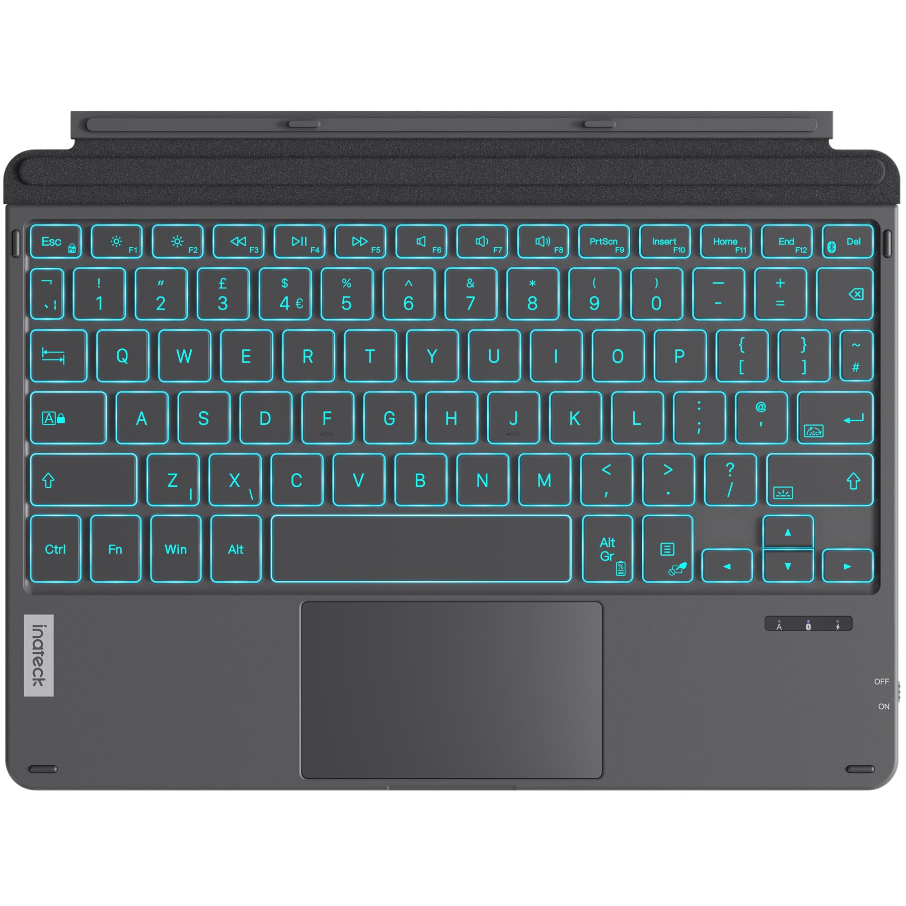 Inateck Surface Go Keyboard, Bluetooth 5.3, 7-Color Backlight ...