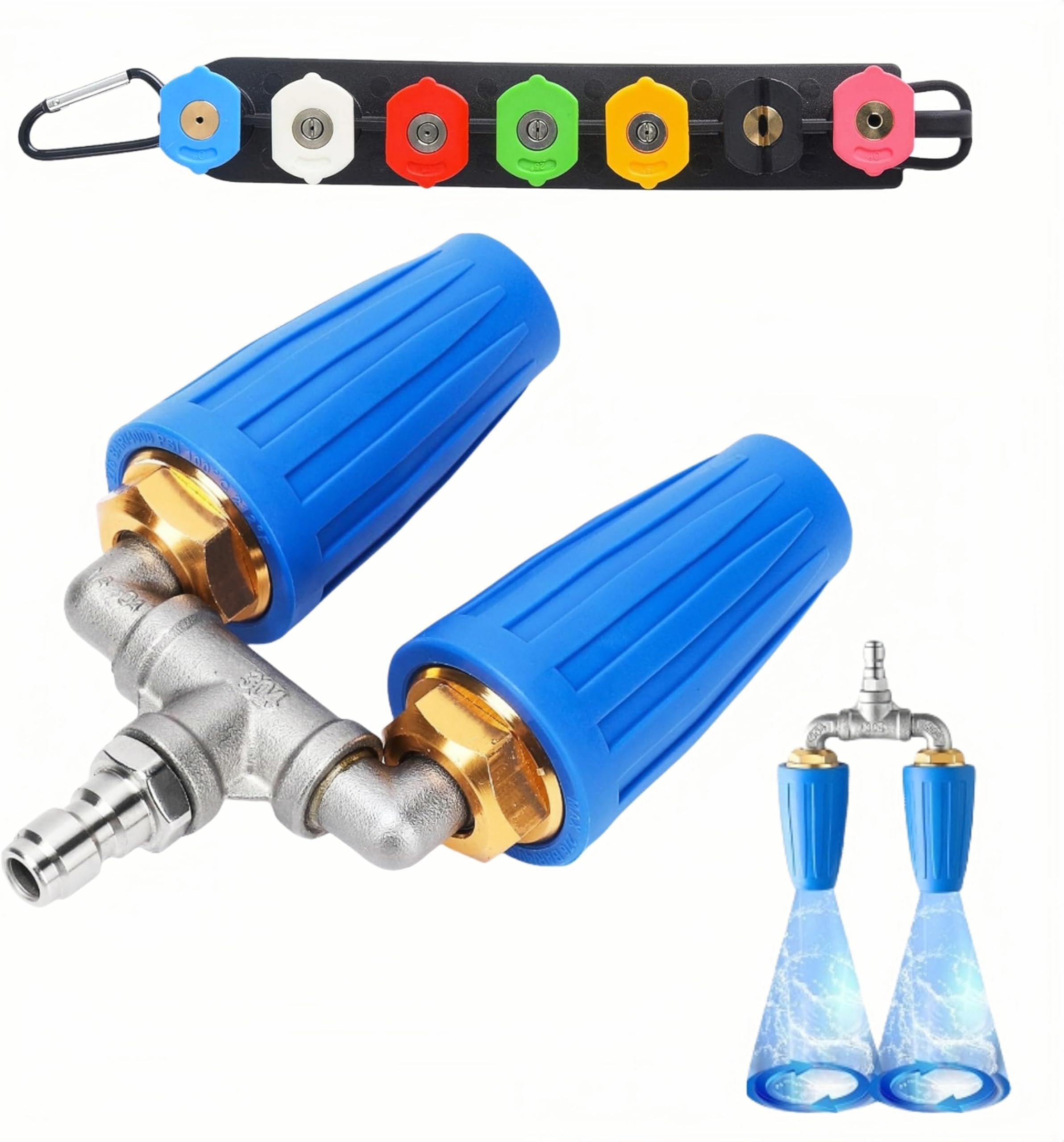 Amazon.com: SEPLY Dual Turbo Nozzle Pressure Washer, 360° Rotating ...