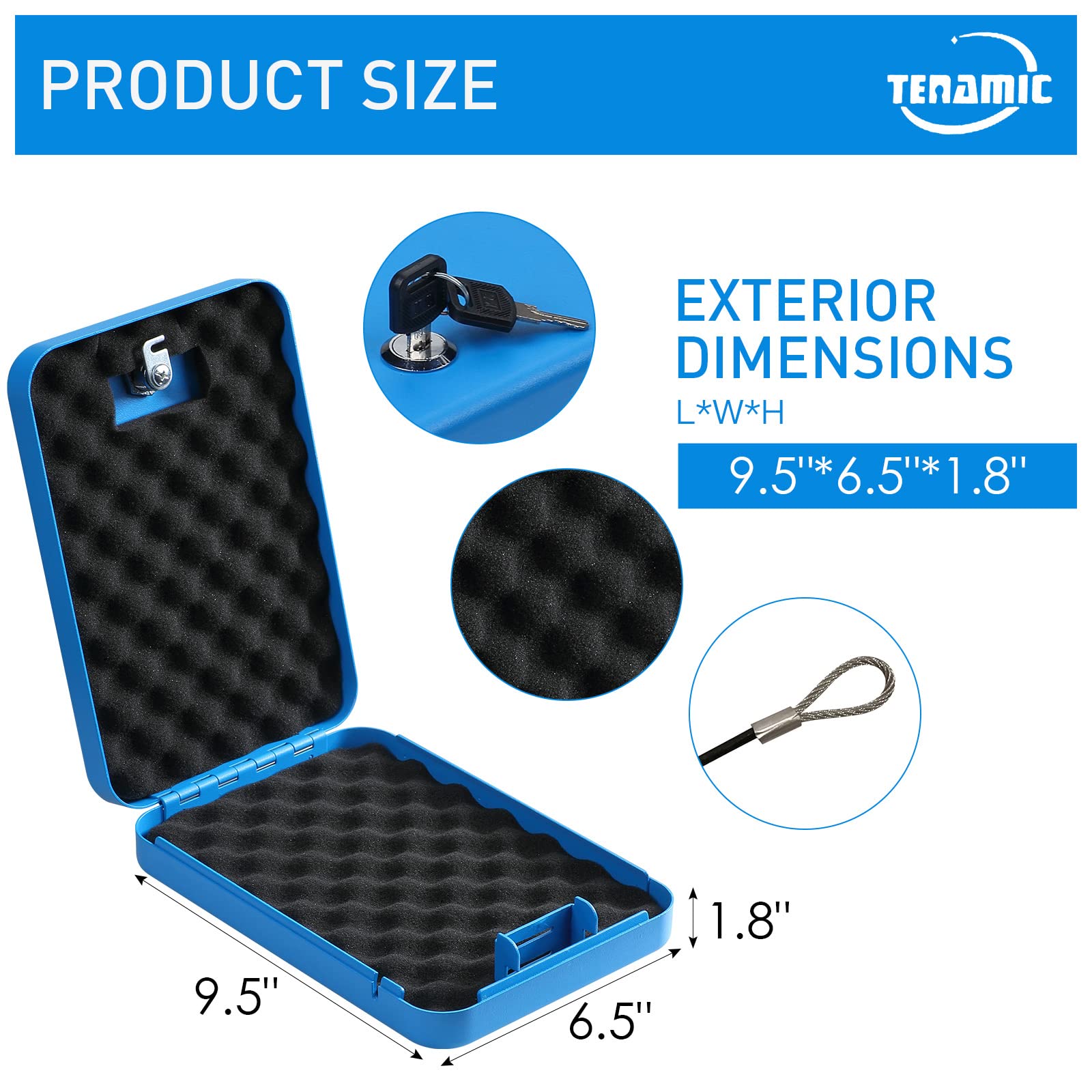 Snapklik.com : Pistol Safe, Portable Travel Gun Safe, Solid Steel ...