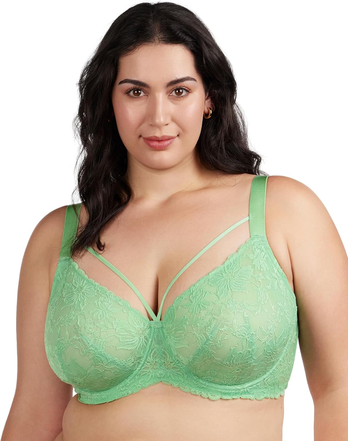 HSIA Minimizer Bra for Women,Unlined Non Padded Lace Sexy Plus Size Bras Full Figure Black Bras ...