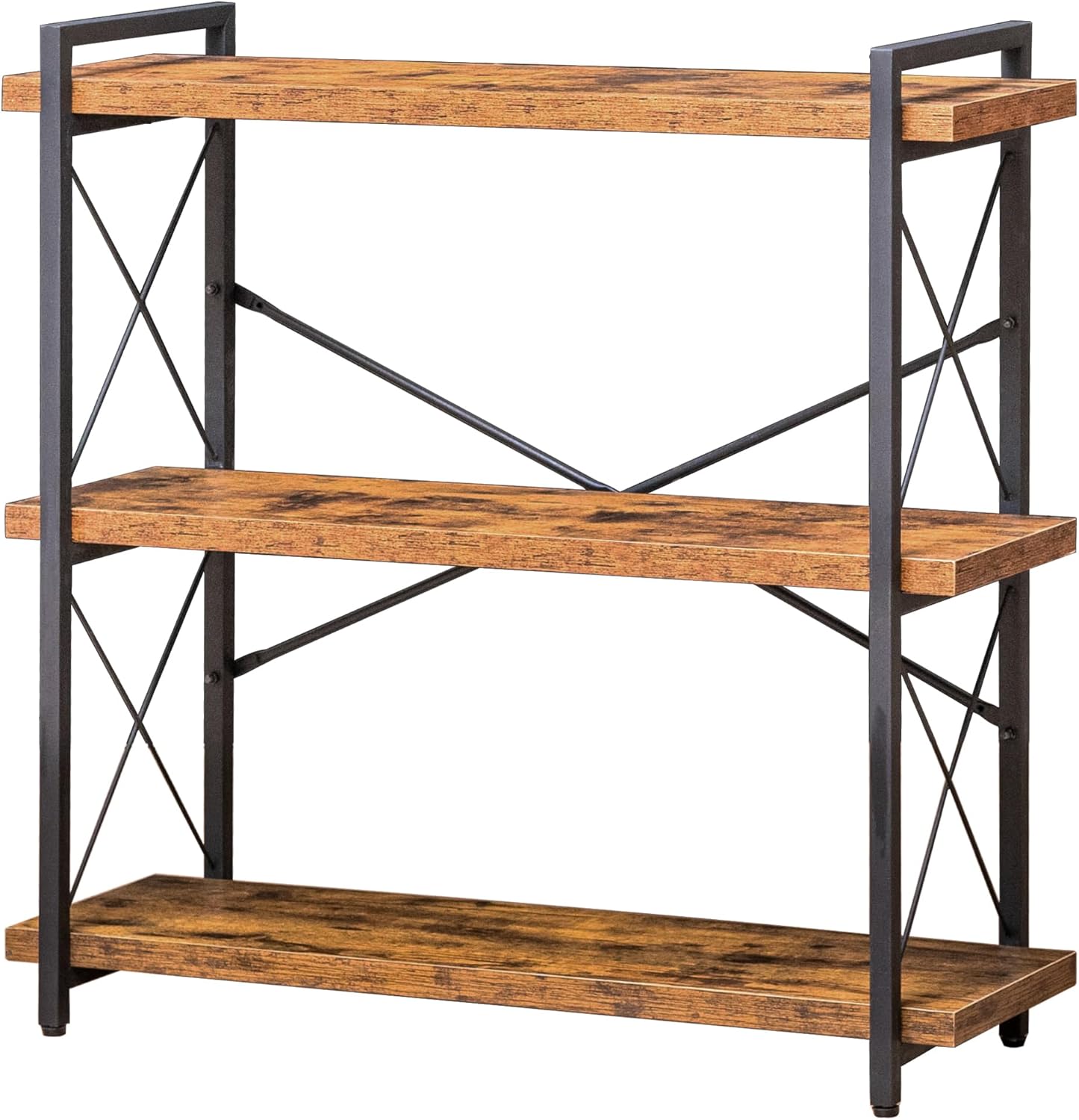 Amazon.com: BCLOUDNEST Bookshelf, 3 Tier Book Shelf, Industrial ...