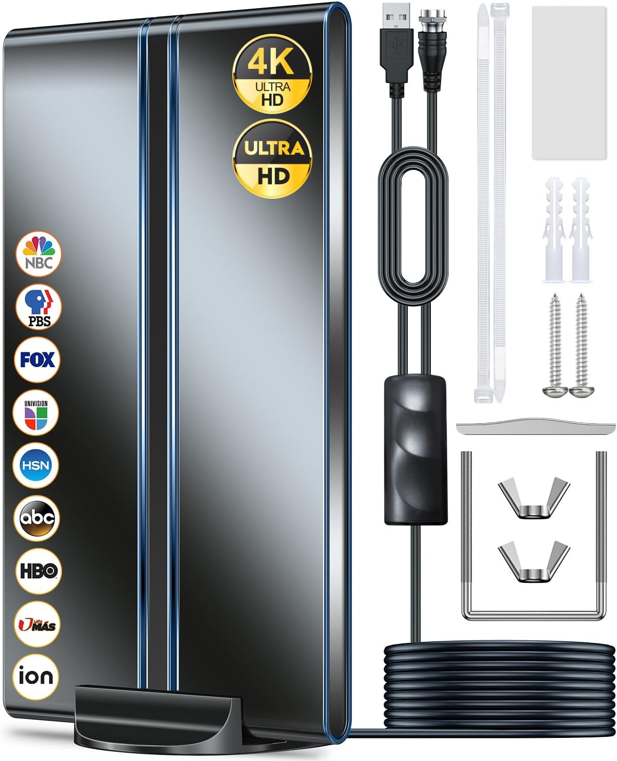 2024 New 1000+ Miles Digital Antenna, Amplified Indoor Outdoor TV ...