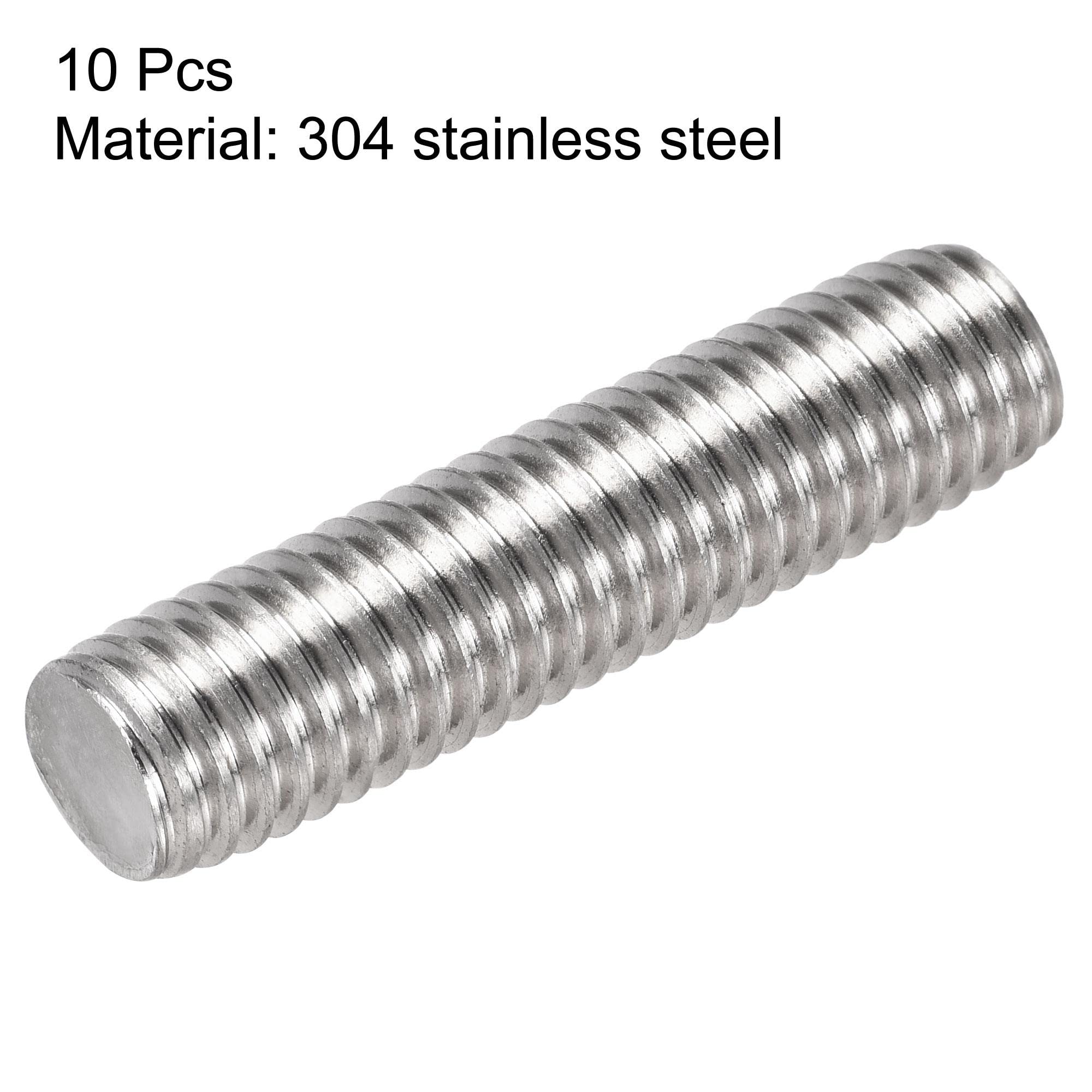Steel Rod Uxcell M3 X 60mm Fully Threaded Rod 304 Stainless Steel Right ...