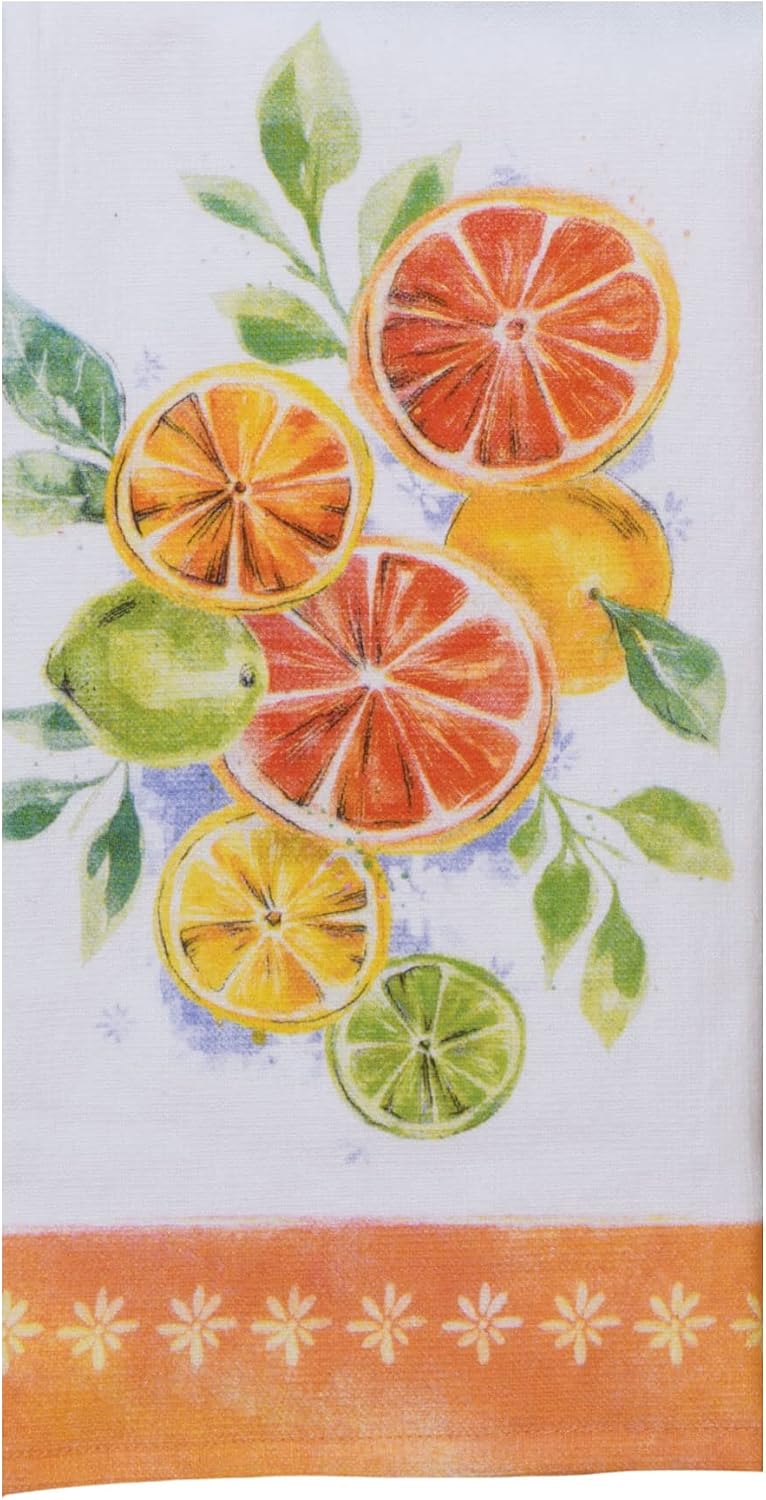 Amazon.com: Kay Dee Designs Zesty Fruit Dual Purpose Terry Towel, Lemon ...