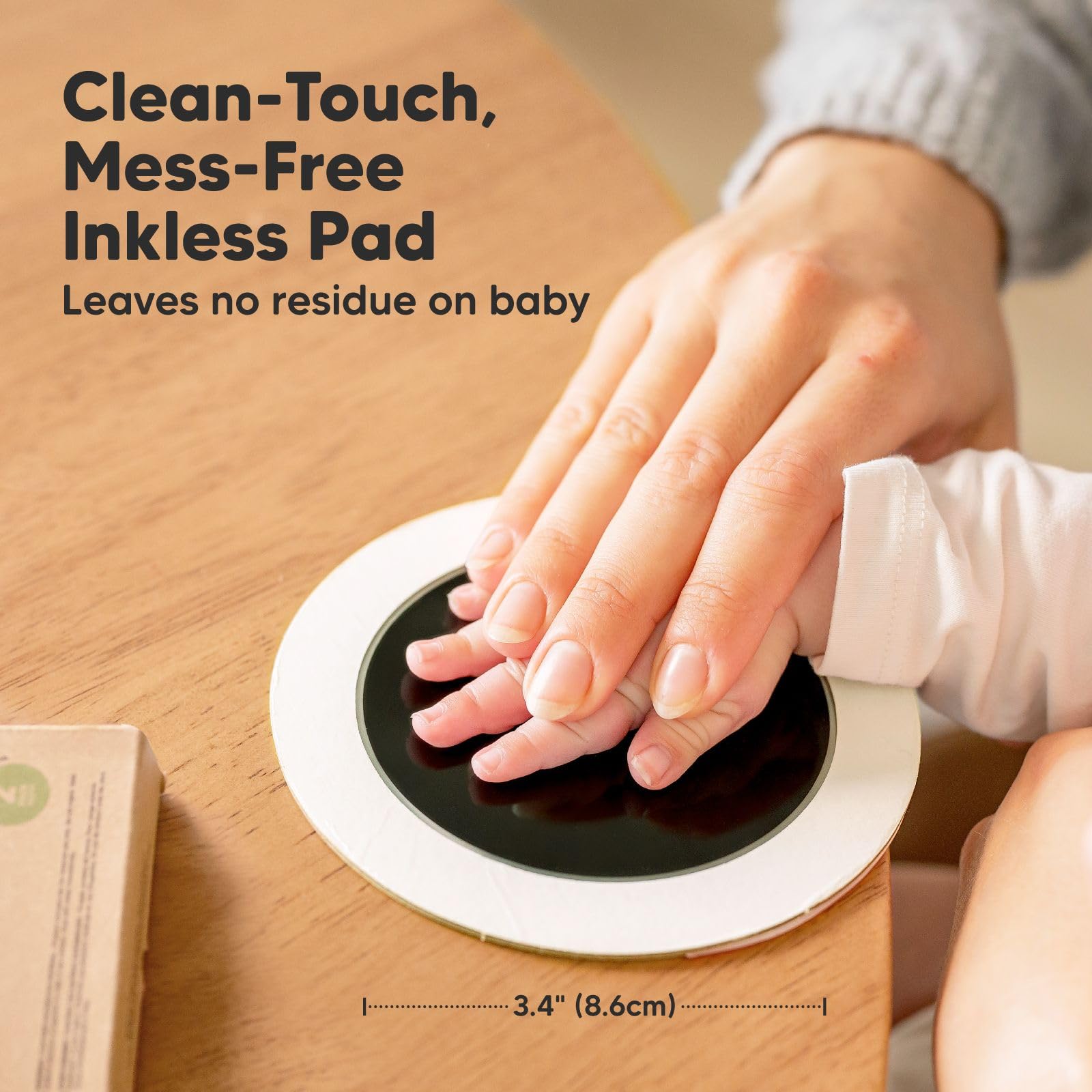 Snapklik.com : 2-Pack Round Inkless Baby Hand And Footprint Kit - Mess ...