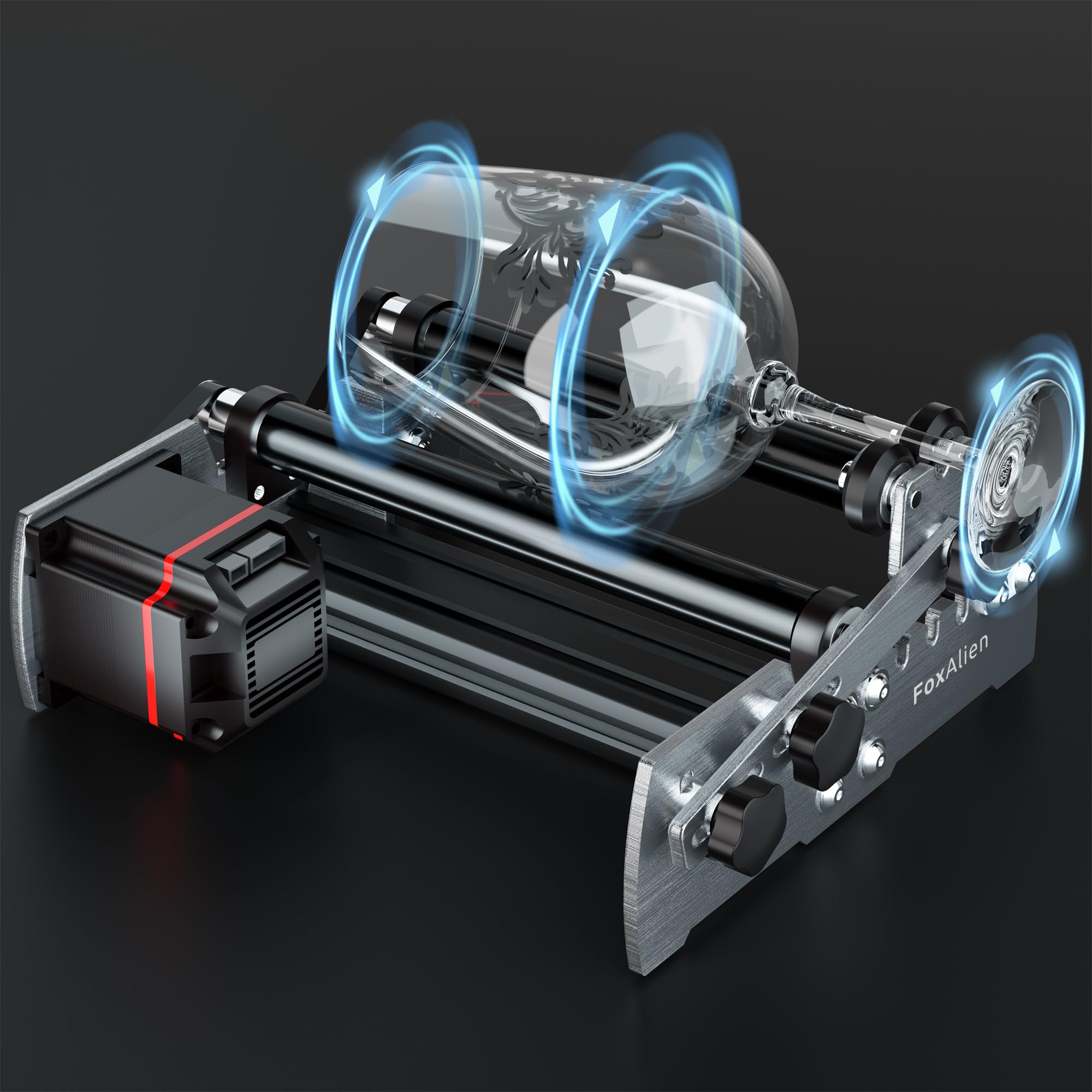 Snapklik.com : FoxAlien R57-41 Y-axis Rotary Roller Engraving Module ...