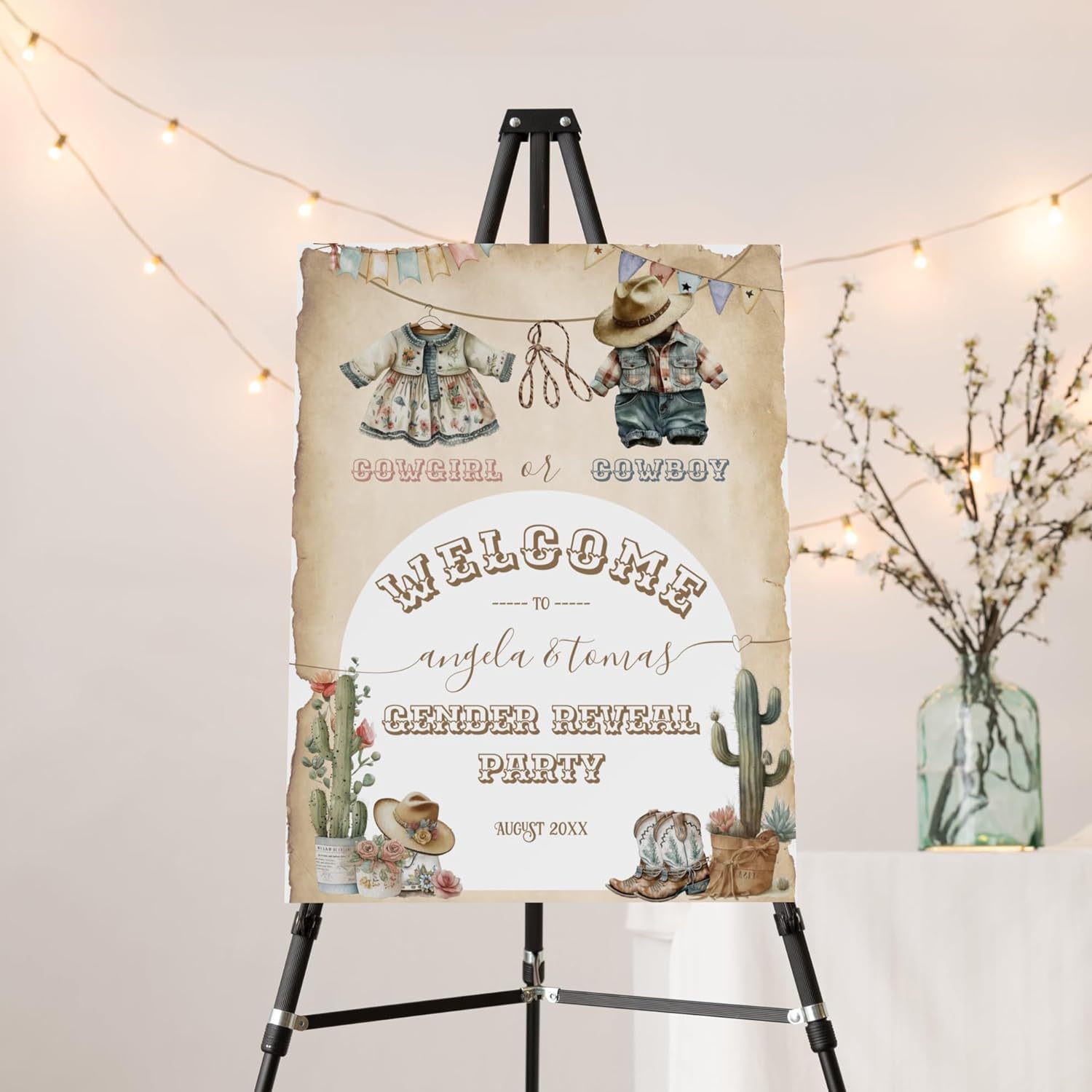 Amazon.com: Personalized Cowboy Or Cowgirl Rustic Welcome Sign ...