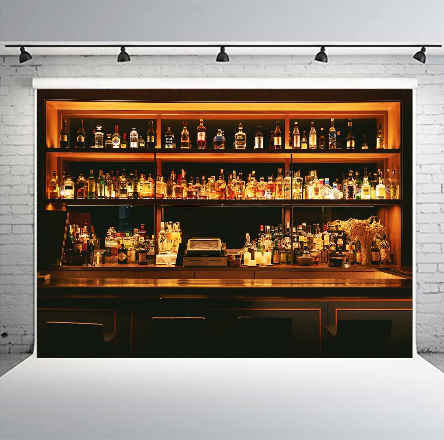 Amazon.com : PHMOJEN Bar Backdrops for Photography 7x5FT Schnapps Wine ...