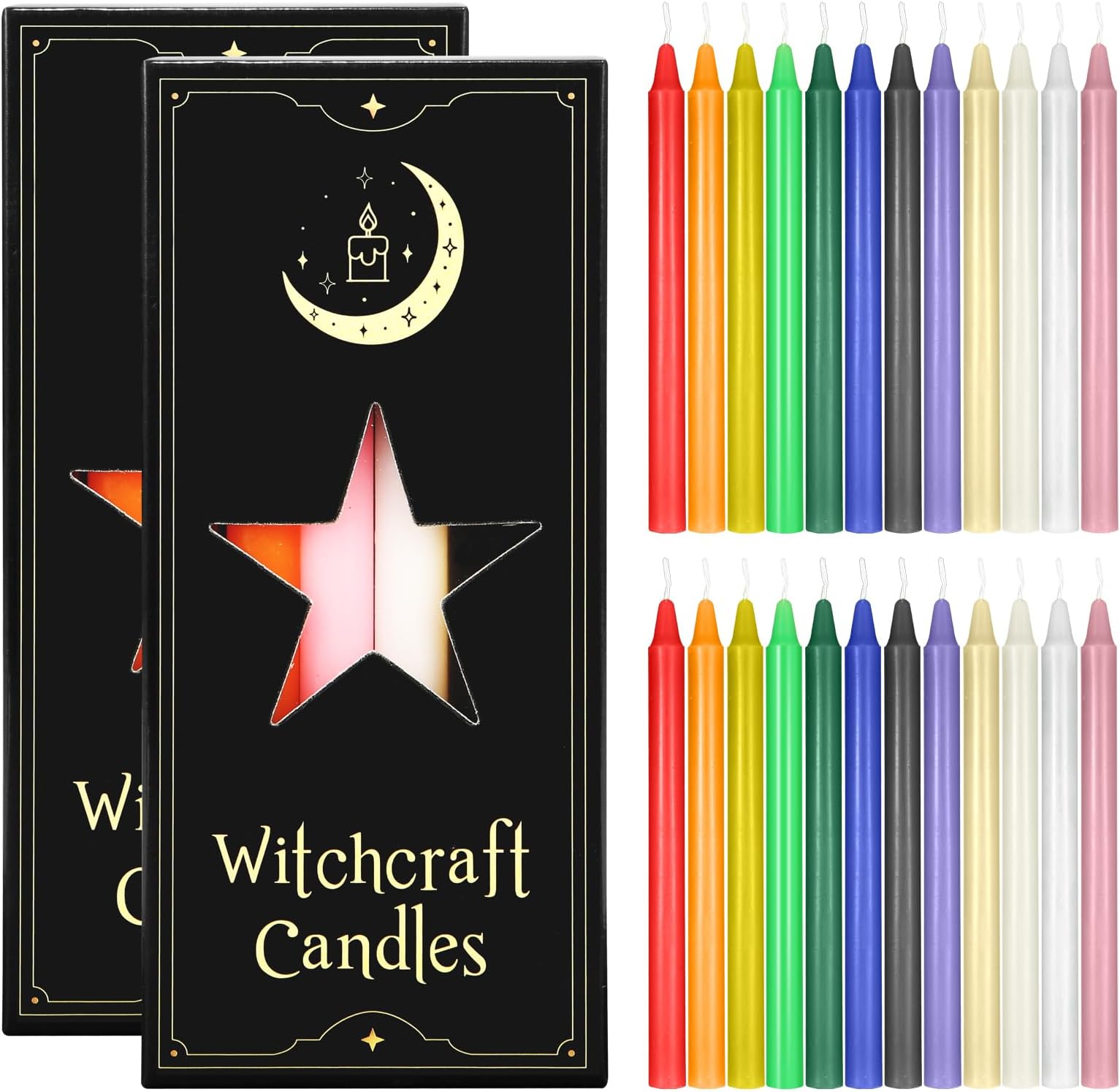 Amazon.com: YIIA 100 pcs Unscented Assorted Colors Mini Taper Candle ...